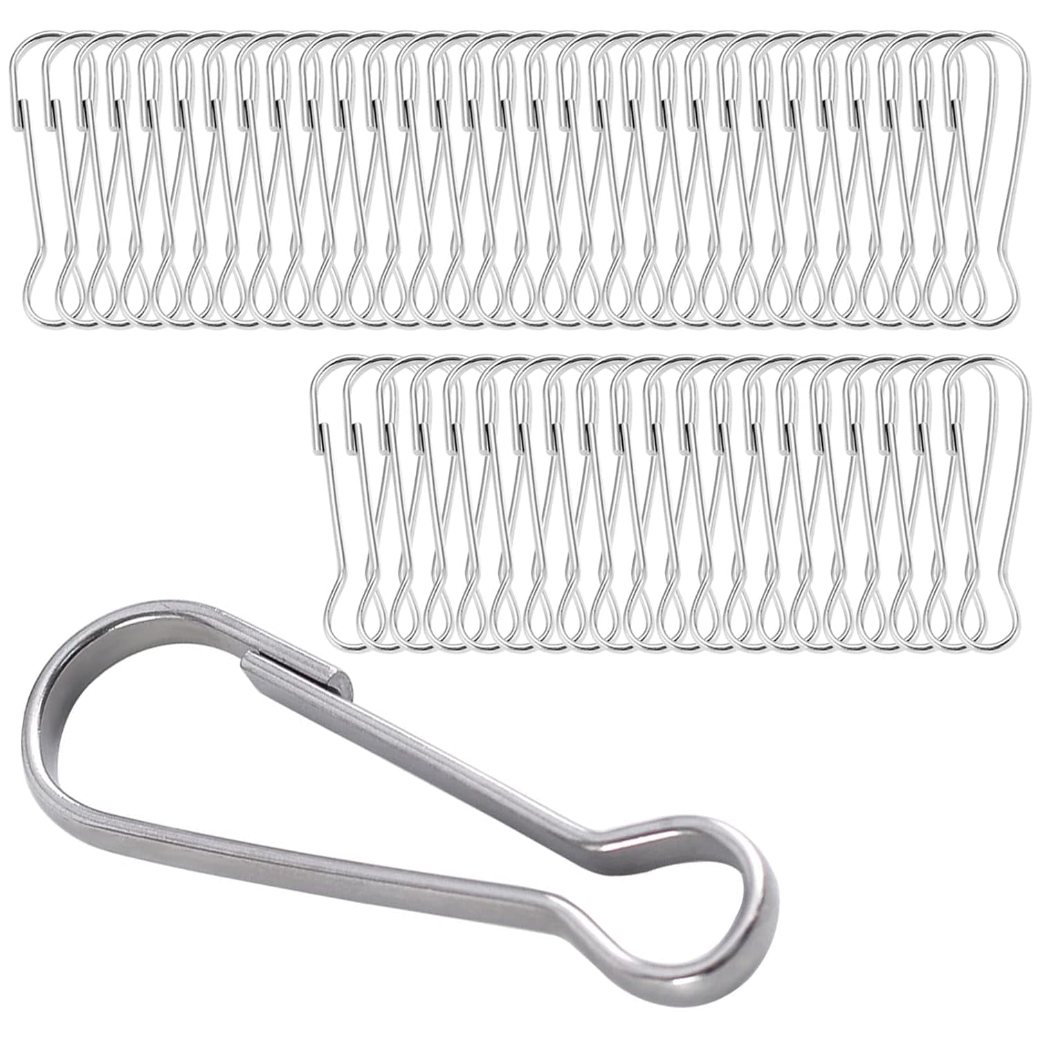 Flag Pole Clips - 50PCS Stainless Steel Spring Clips for Grommeted ...