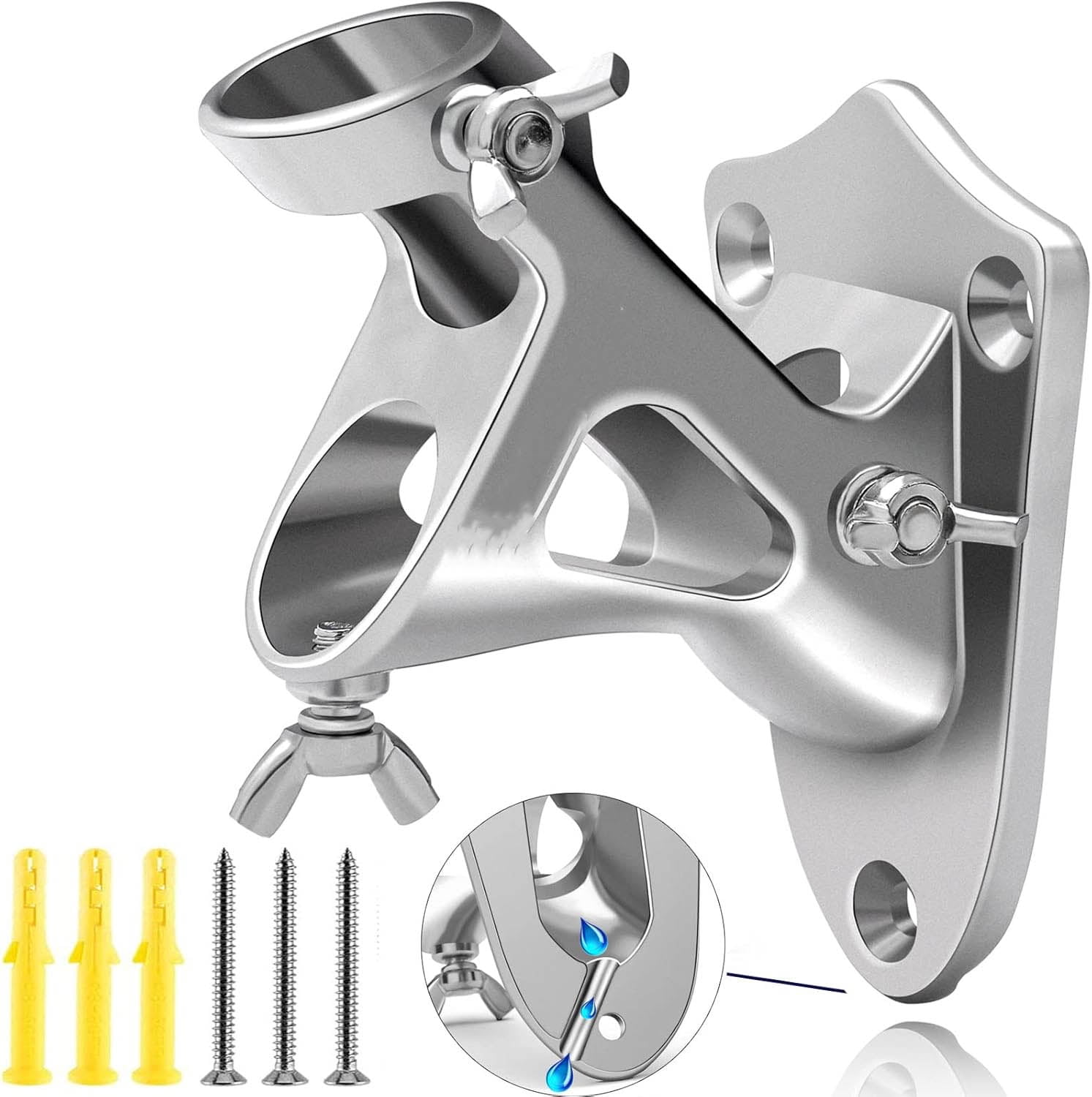 Flag Pole Holder Bracket with Drainage Design, 304 Stainless Steel ...
