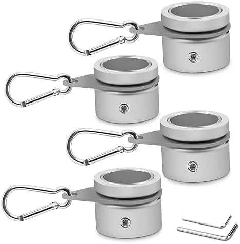 Flag Pole Rings, Aluminum Alloy Flagpole Rings 360° Rotating Anti Wrap ...