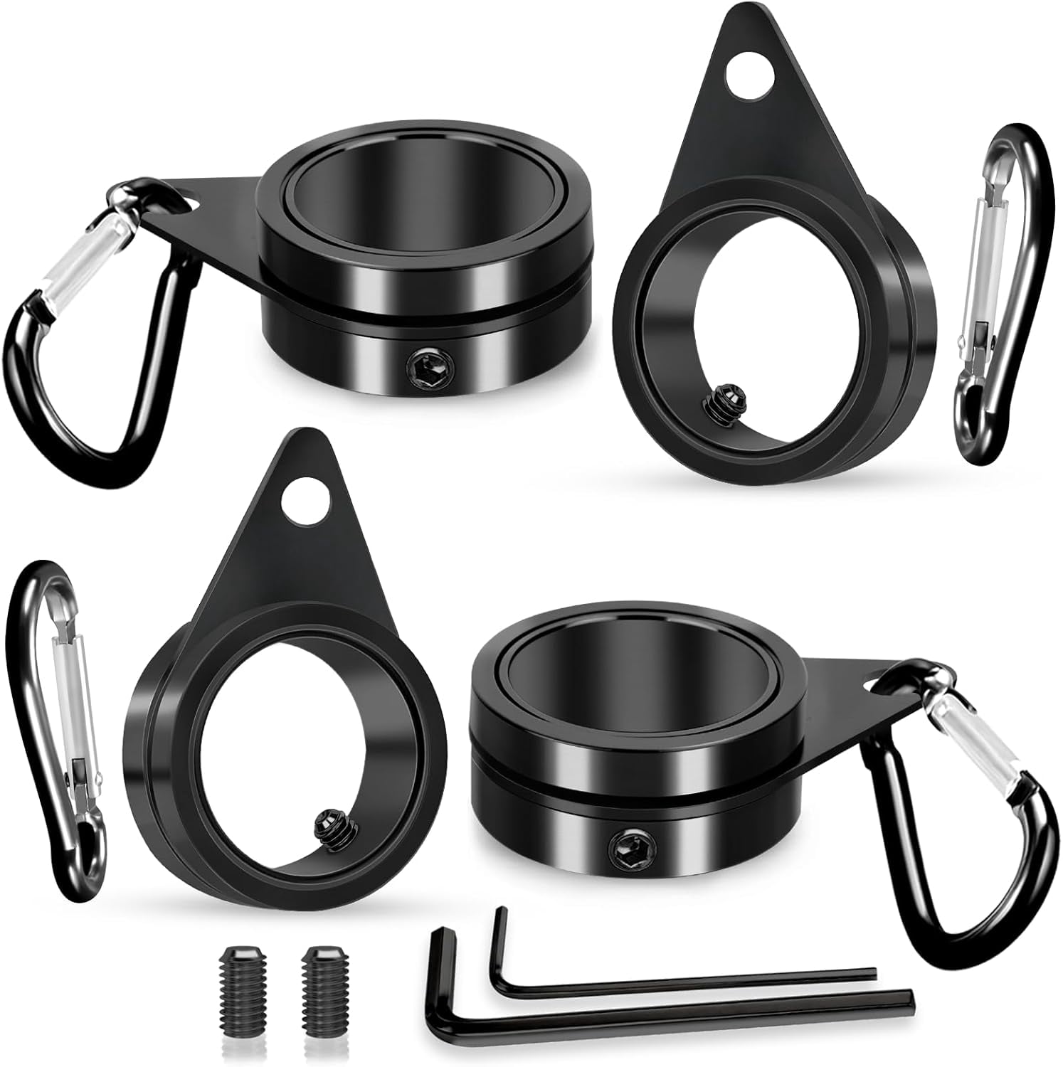 Flag Pole Rings Clips, 1 Inch Flag Pole Spinners, 360° Anti-Wrap ...