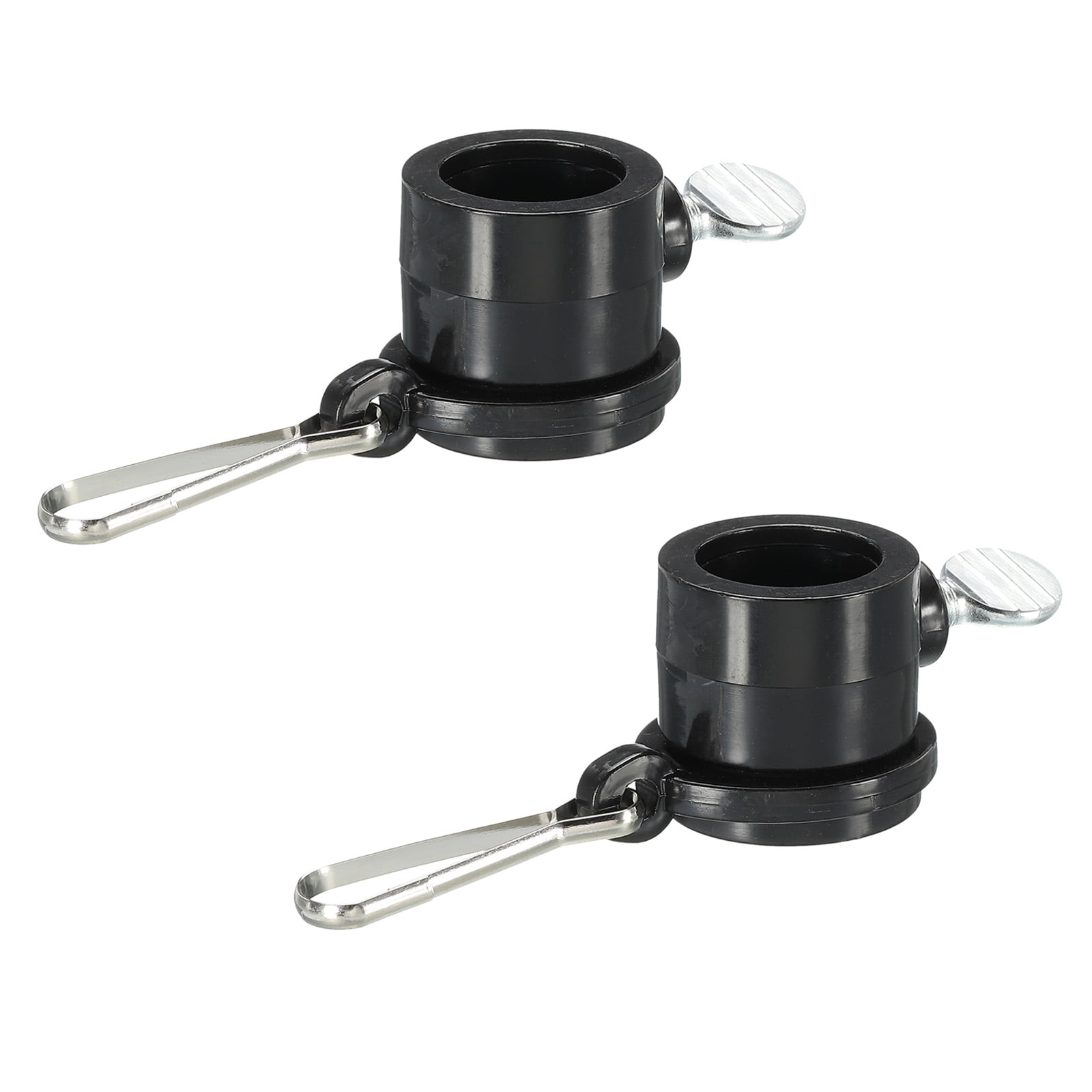 Flag Pole Rings Mounting Clips Rotating Fasteners 19mm x 27mm Black ...