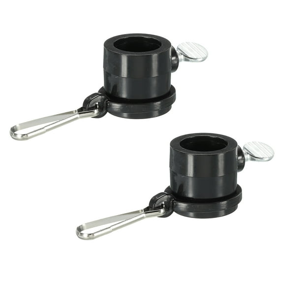 Flag Pole Rings Mounting Clips Rotating Fasteners 19mm x 27mm Black ...