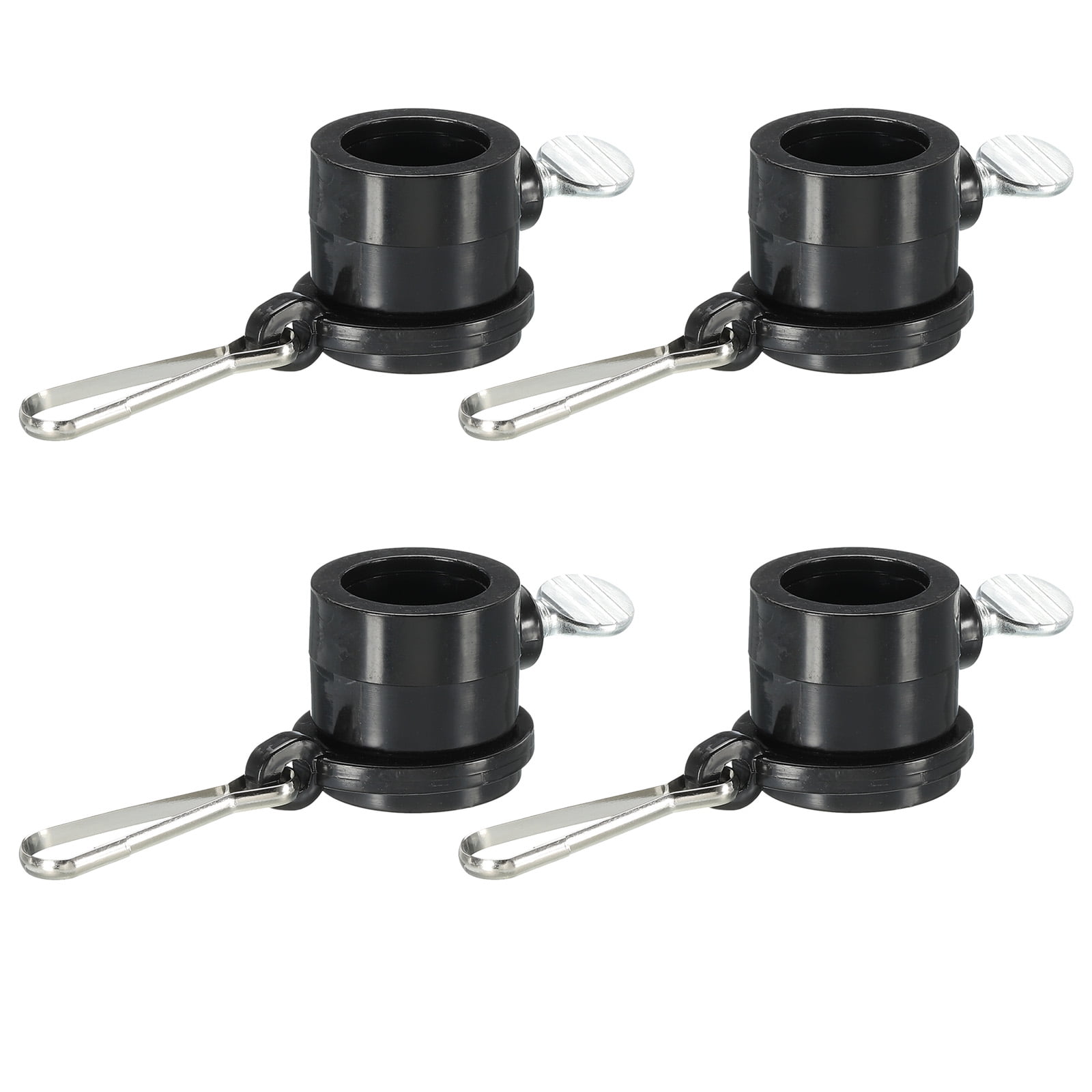 Flag Pole Rings Mounting Clips Rotating Fasteners 19mm x 27mm Black ...