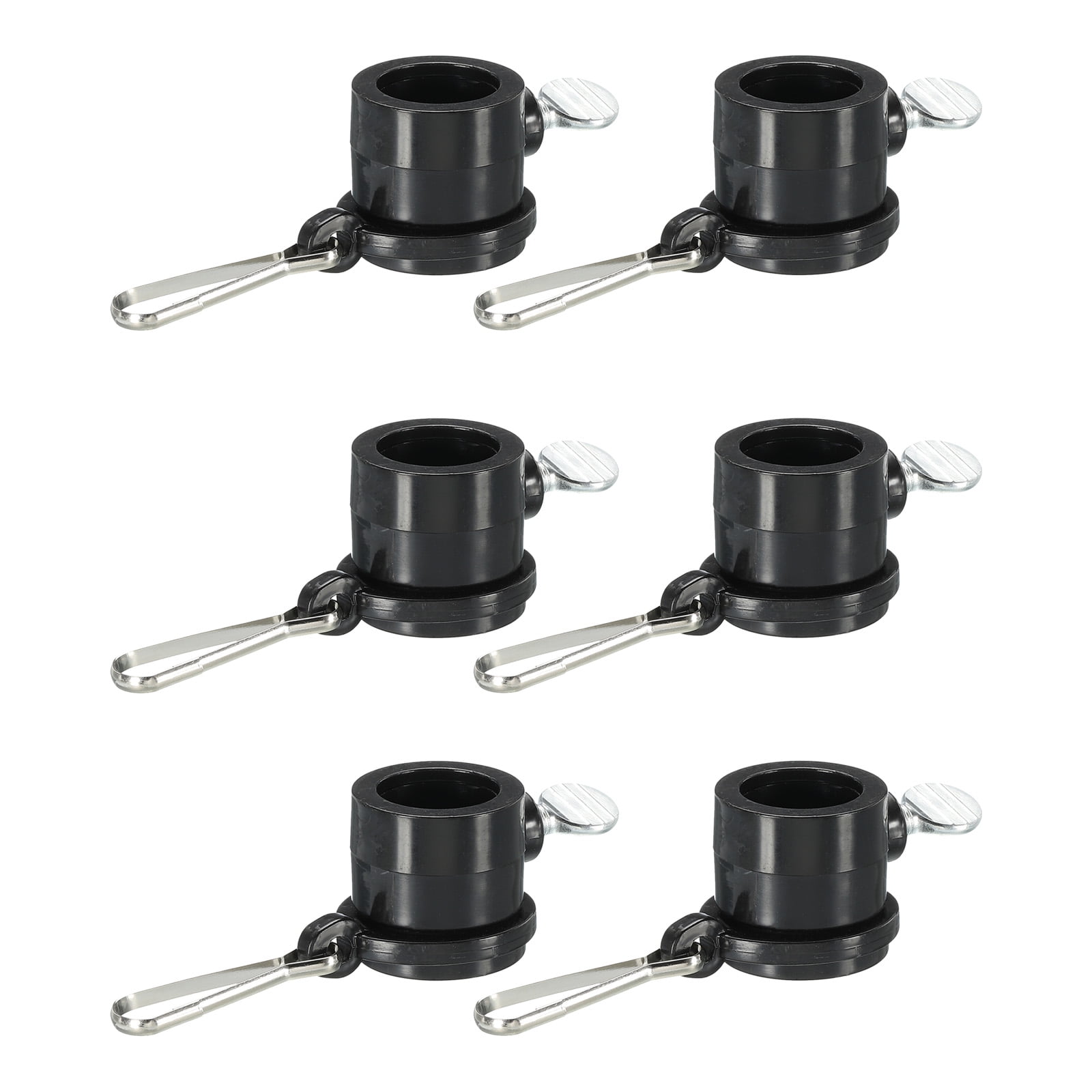 Flag Pole Rings Mounting Clips Rotating Fasteners 19mm x 27mm Black ...