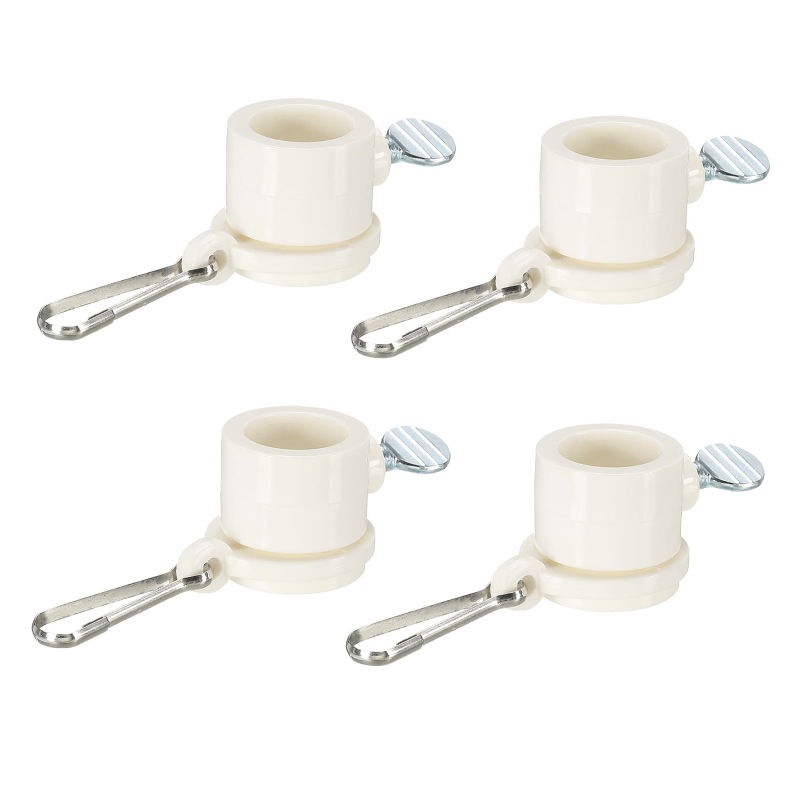 Flag Pole Rings Mounting Clips Rotating Fasteners 19mm x 27mm White ...