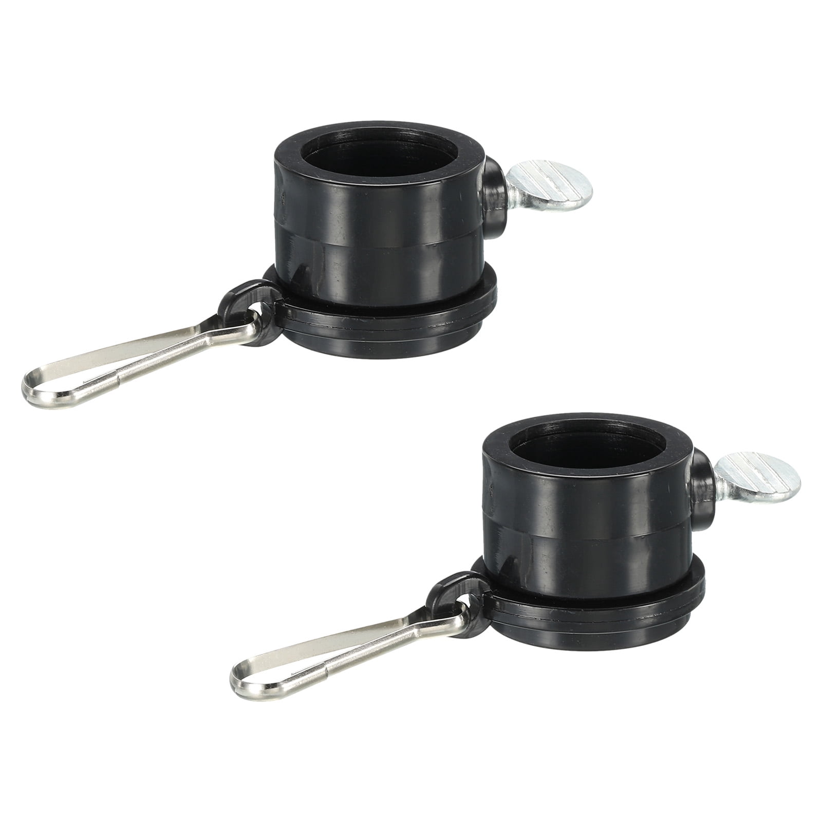 Flag Pole Rings Mounting Clips Rotating Fasteners 23mm x 27mm Black ...