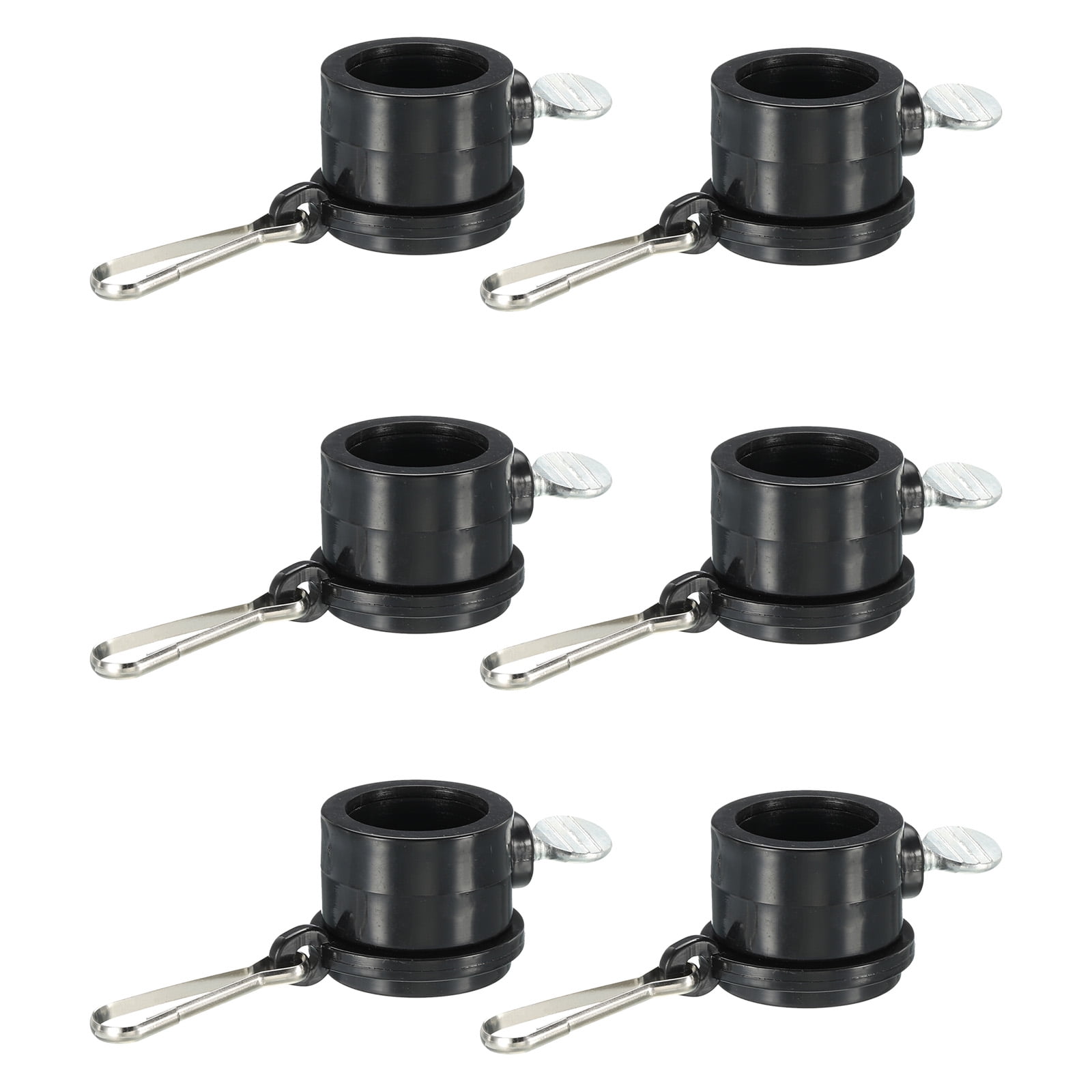 Flag Pole Rings Mounting Clips Rotating Fasteners 23mm x 27mm Black ...