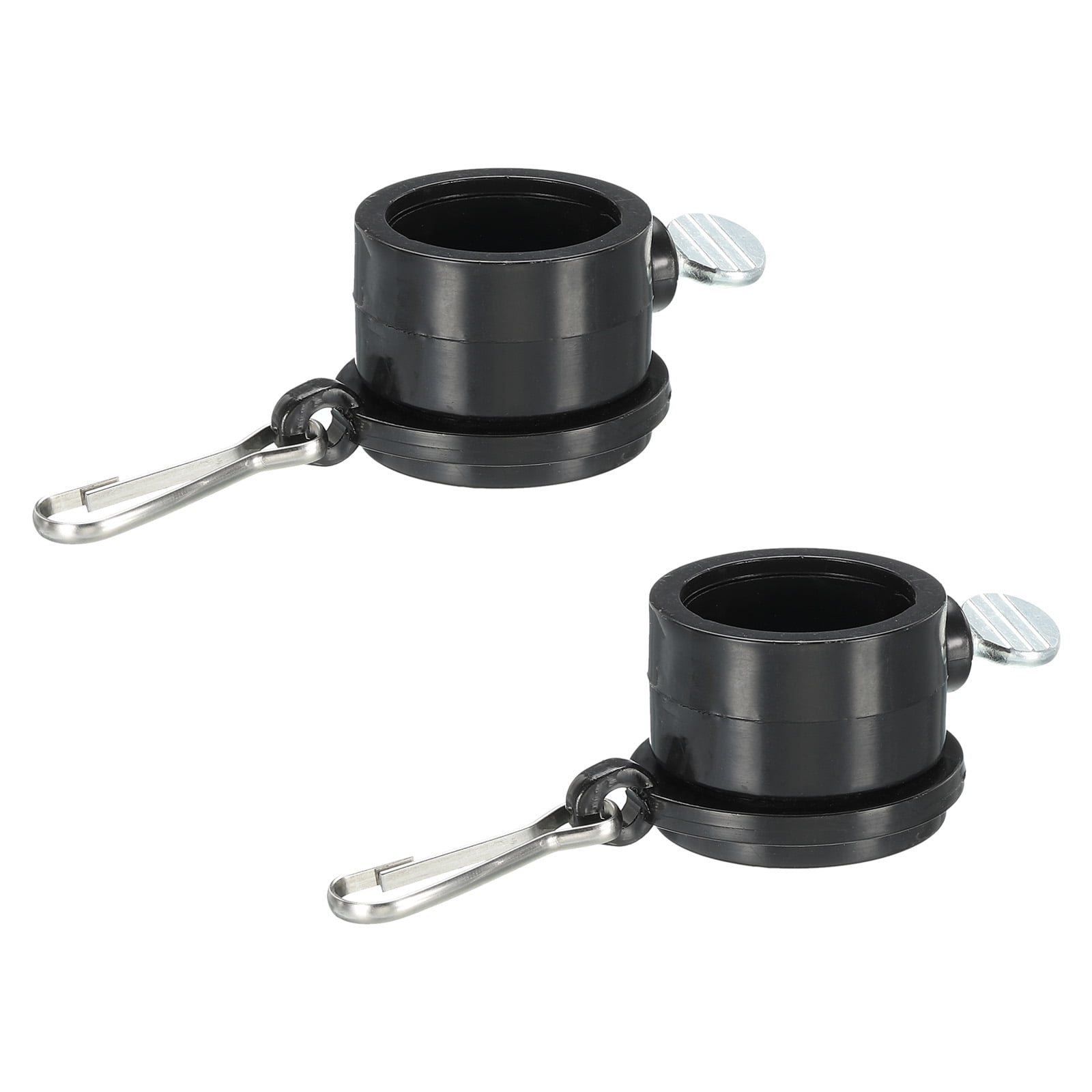 Flag Pole Rings Mounting Clips Rotating Fasteners 26mm x 27mm Black ...