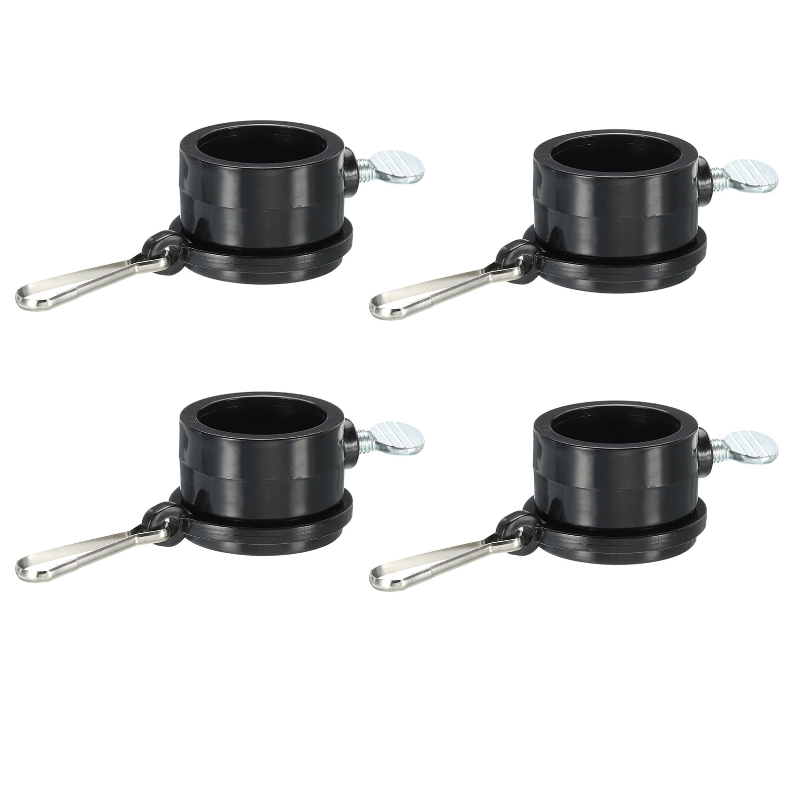 Flag Pole Rings Mounting Clips Rotating Fasteners 29mm x 27mm Black ...
