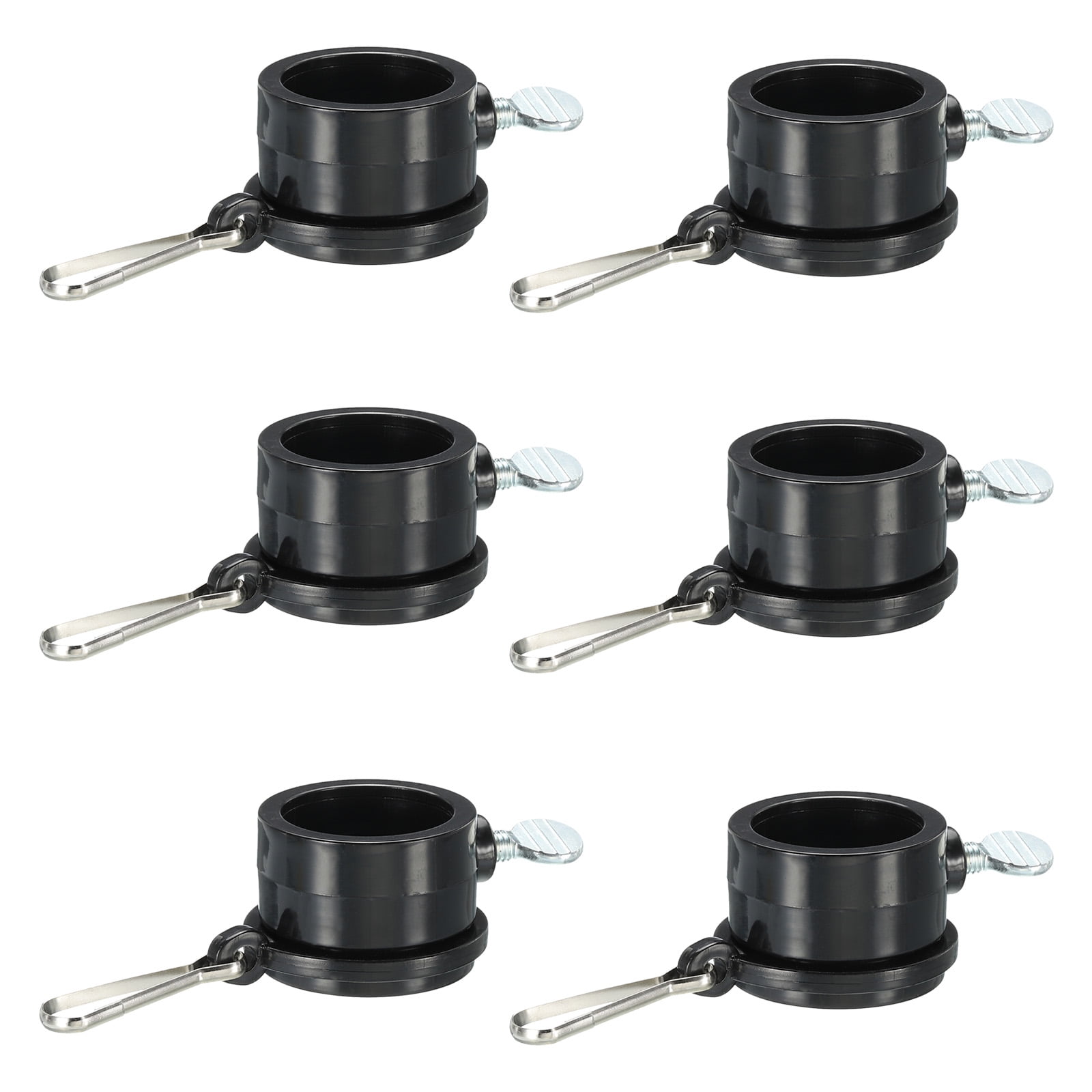 Flag Pole Rings Mounting Clips Rotating Fasteners 29mm x 27mm Black ...