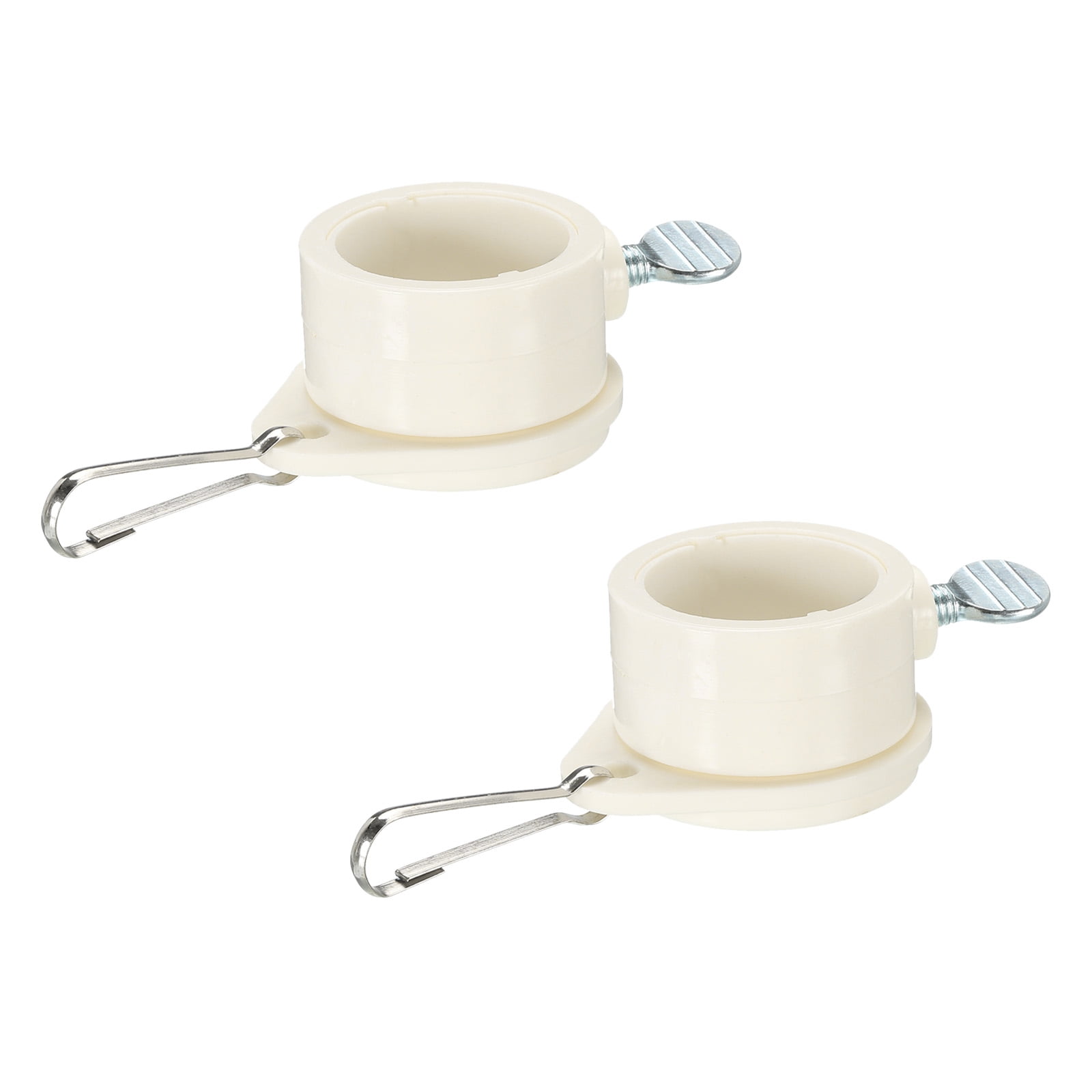 Flag Pole Rings Mounting Clips Rotating Fasteners 29mm x 27mm White ...