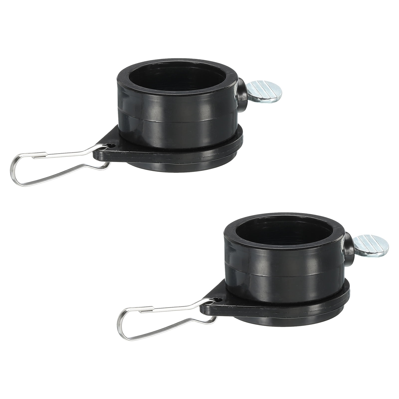 Flag Pole Rings Mounting Clips Rotating Fasteners 32mm x 27mm Black ...
