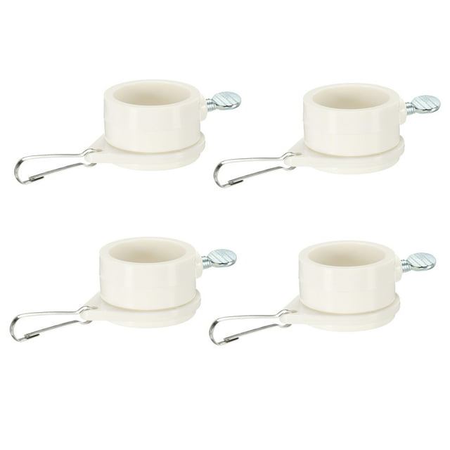 Flag Pole Rings Mounting Clips Rotating Fasteners 32mm x 27mm White ...