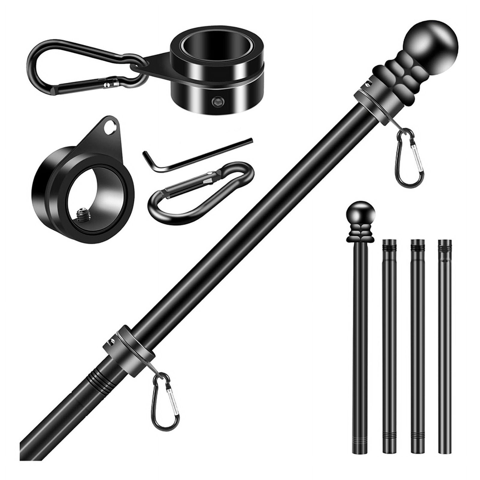Flag Pole Set for House Porch, 5 FT Thickened Stainless Steel Wall ...