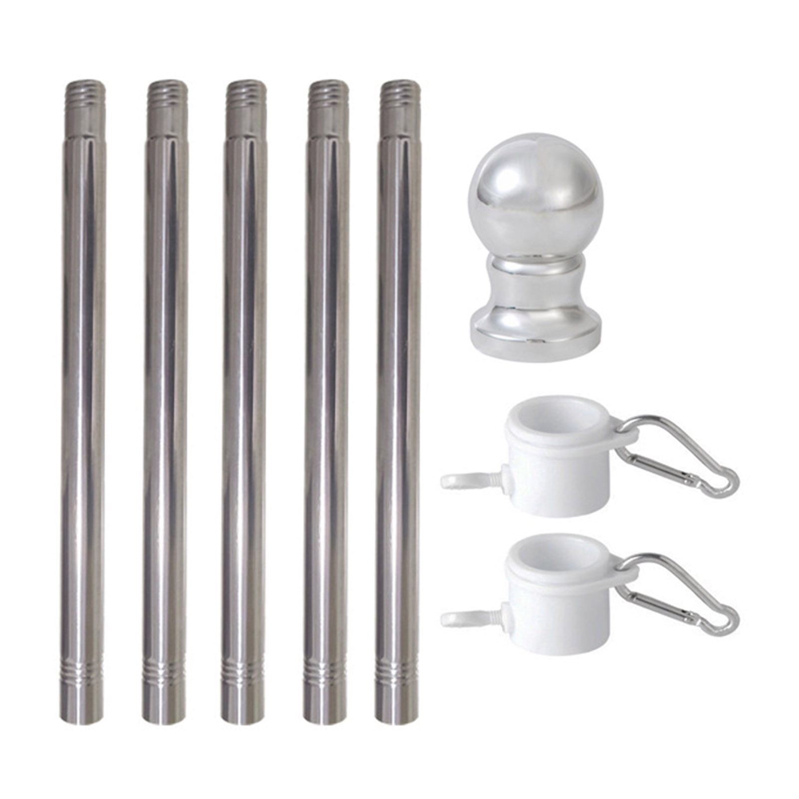 Flag Pole Tangle-Free Metal Weather-resistant Outdoor Flagpole Easy ...