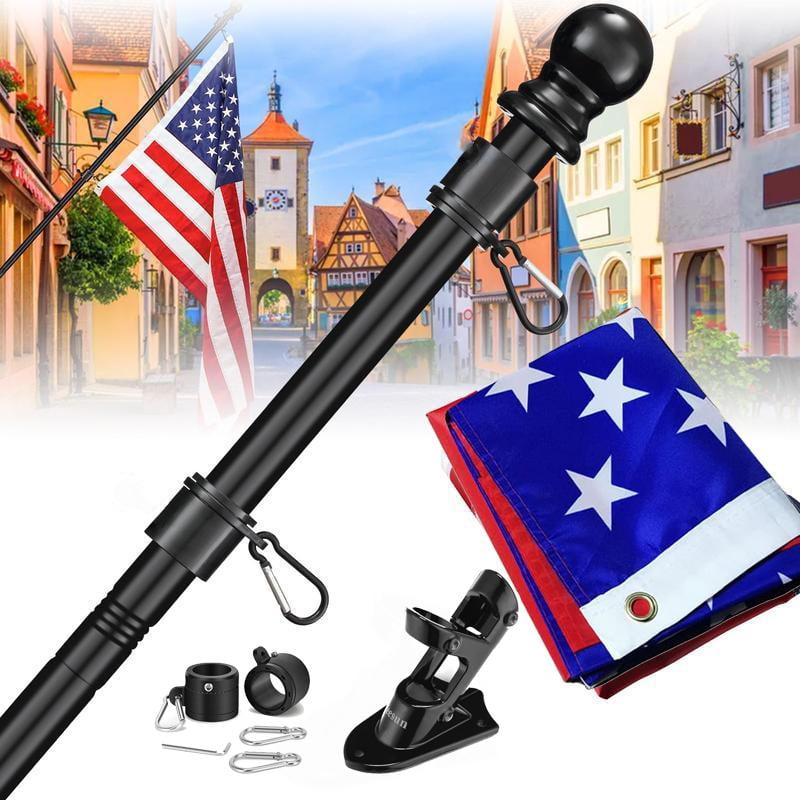 Flag Pole - Upgraded Bracket, 6 FT Stainless Steel Flag Poles for ...