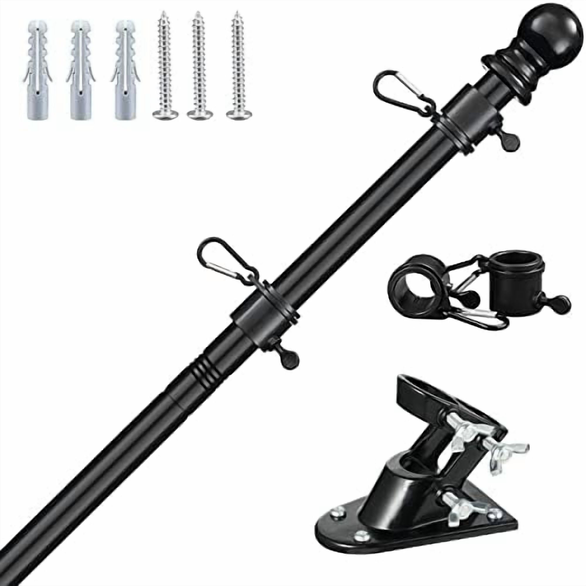 Flag Poles for Outside House, 6FT Flag Pole Kit for American Flag ...