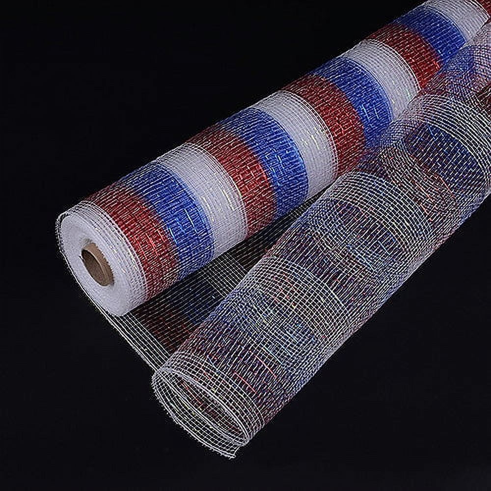 Flag - Poly Deco Mesh Wrap with Laser Mono Stripe - ( 10 Inch x 10 ...