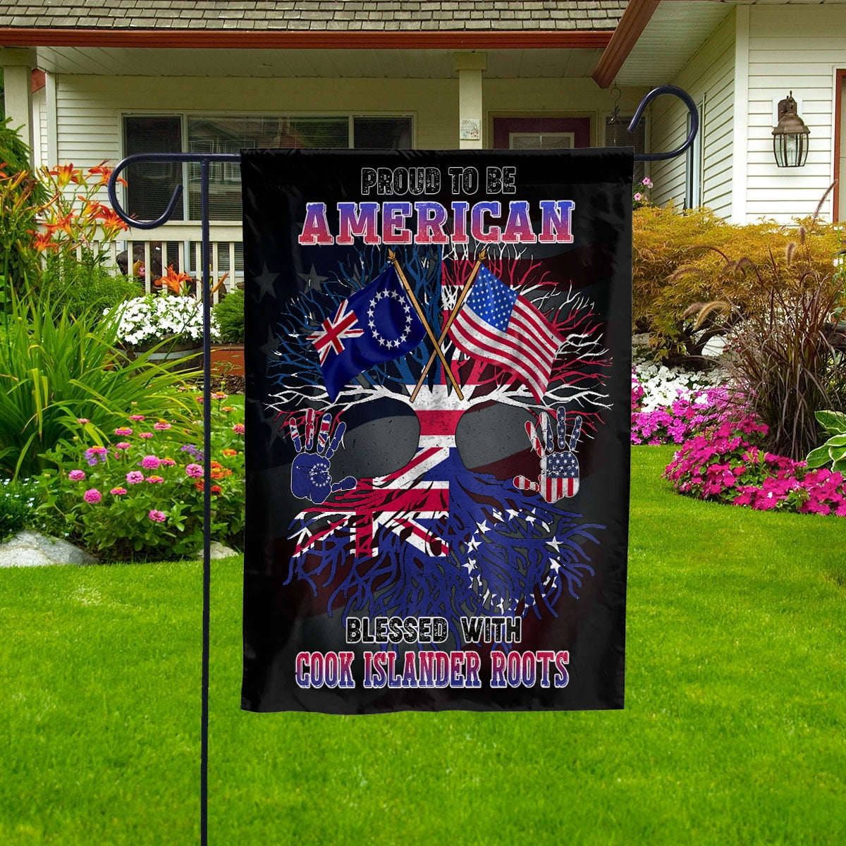 Flag Proud American Cook Islander Root U.S Cook Islands Friendship ...