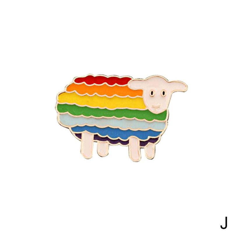 Flag Rainbow Heart Brooch Peace And Love Enamel Pins Clothes Bag Lapel