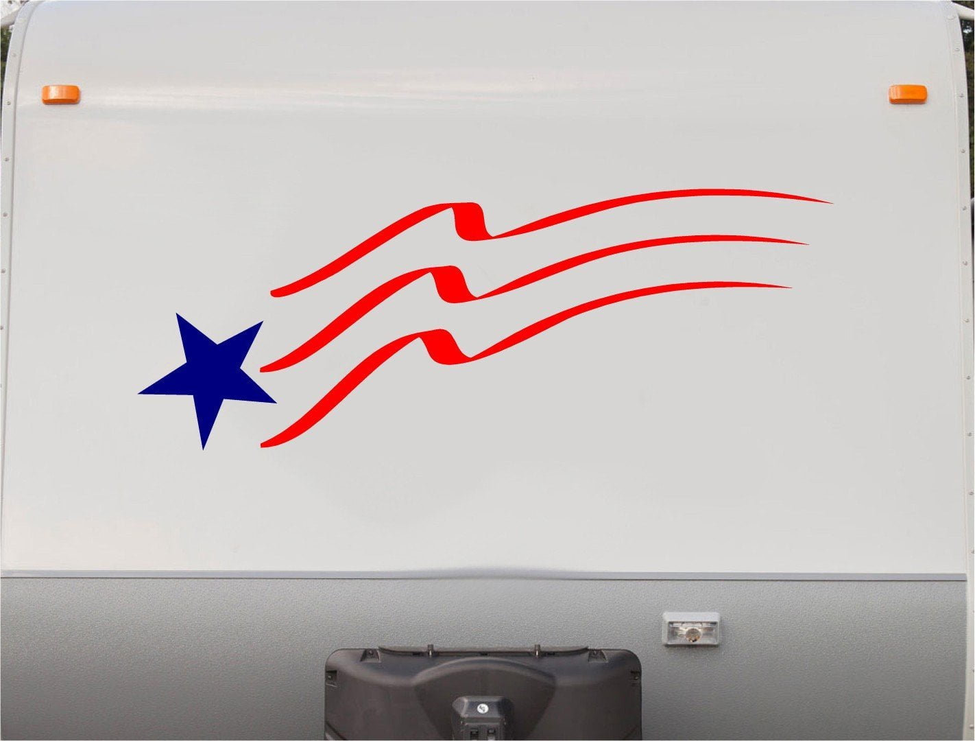 Flag Stars and Stripes RV Camper 5th Wheel Motor Home Vinyl Decal ...