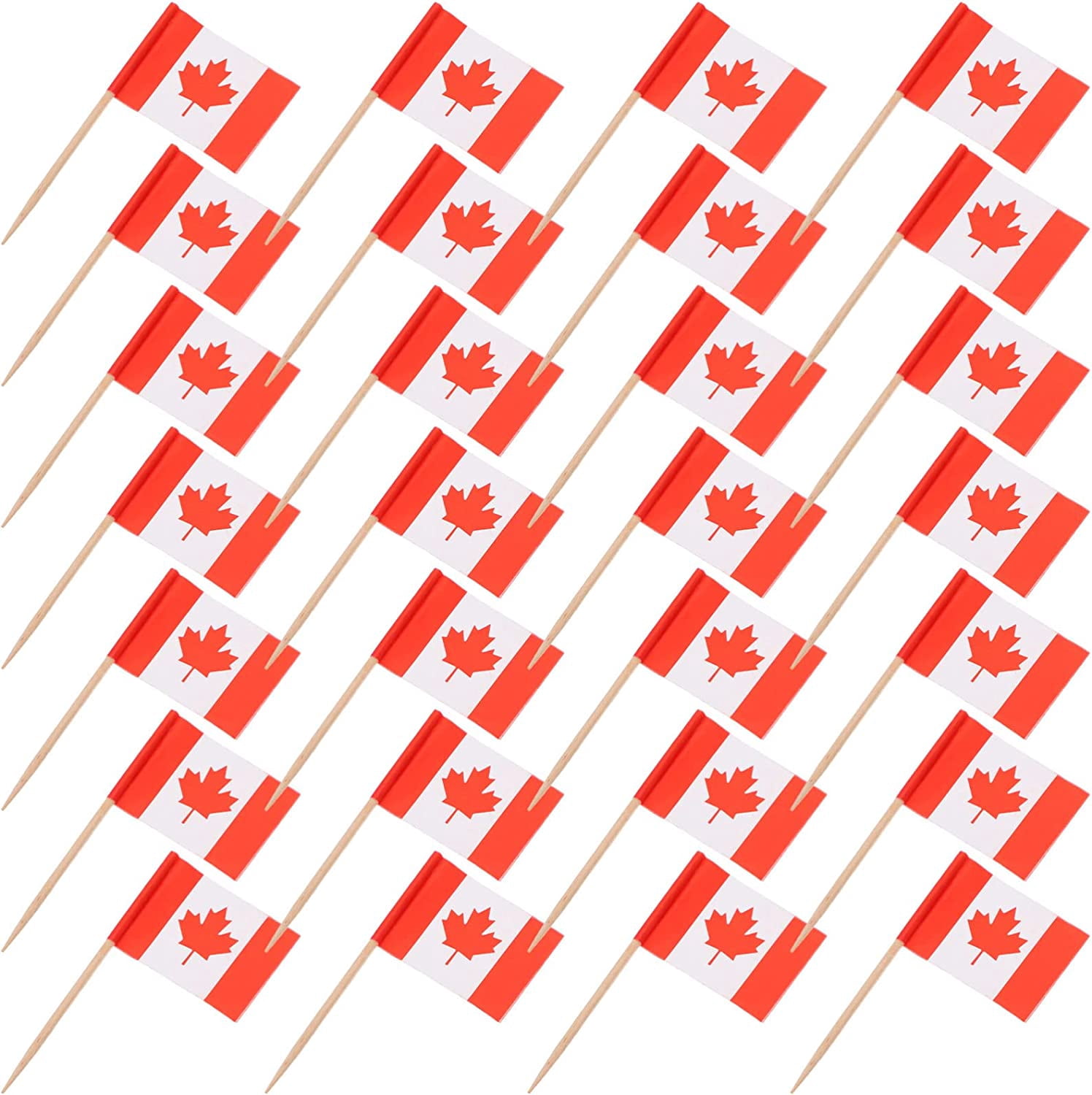 Flag Topper 200Pcs CA Canada Flag Toothpick Flags Country Flags Party ...