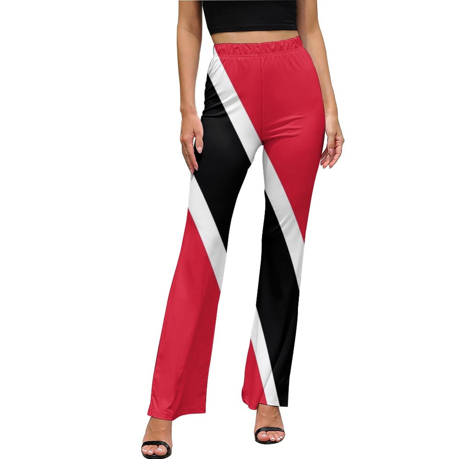 Flag Trinidad Tobago High Waisted Casual Flared Trousers Summer Home ...