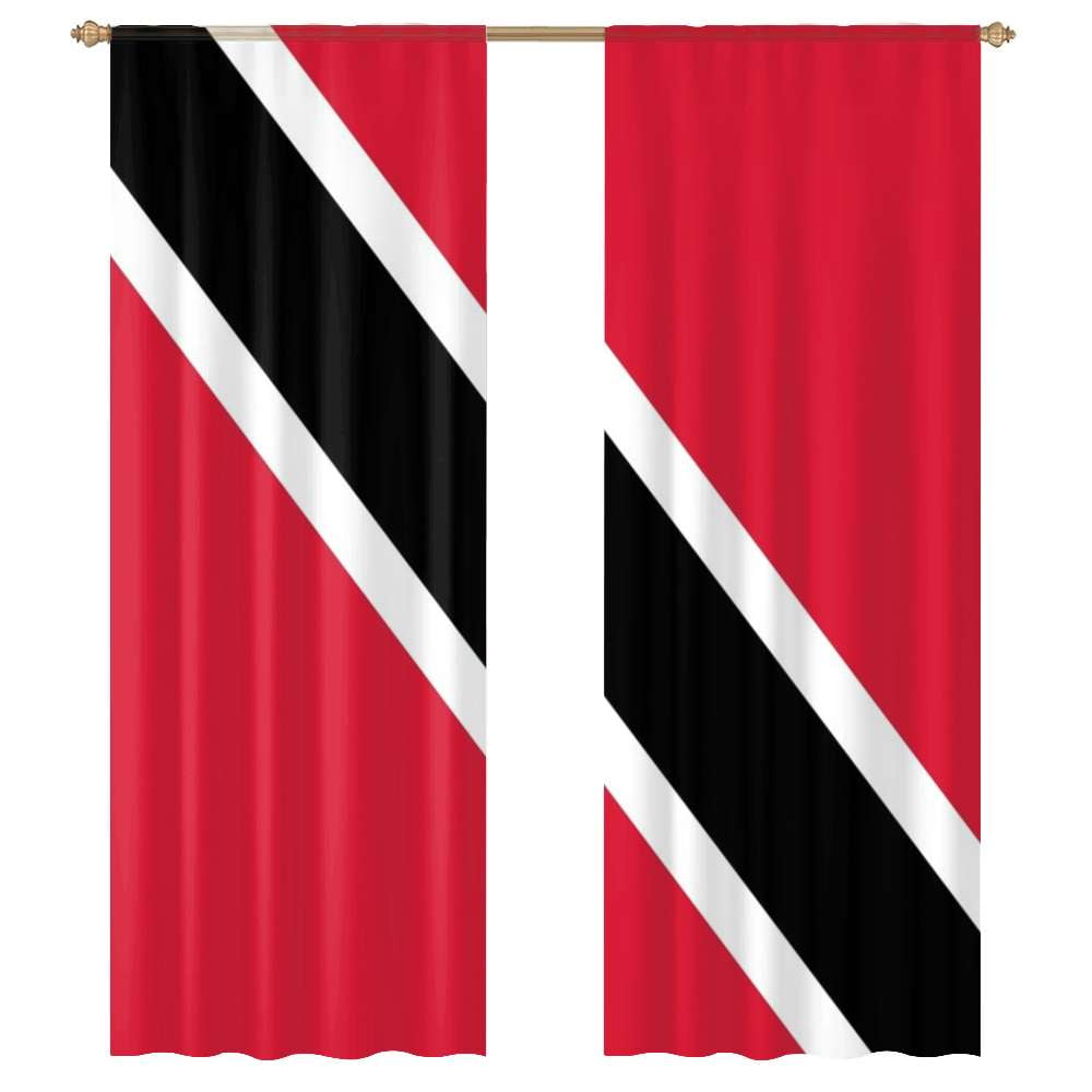 Flag Trinidad Tobago Tulle Curtains For Living Room Chiffon Sheer Voile ...