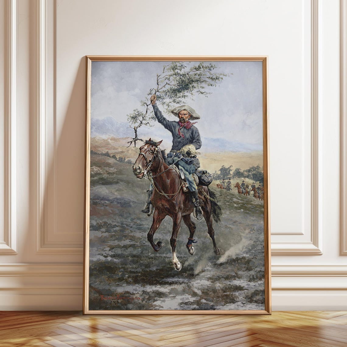 The Flag Of Truce The Land Painting By Frederic Remington Horse ...