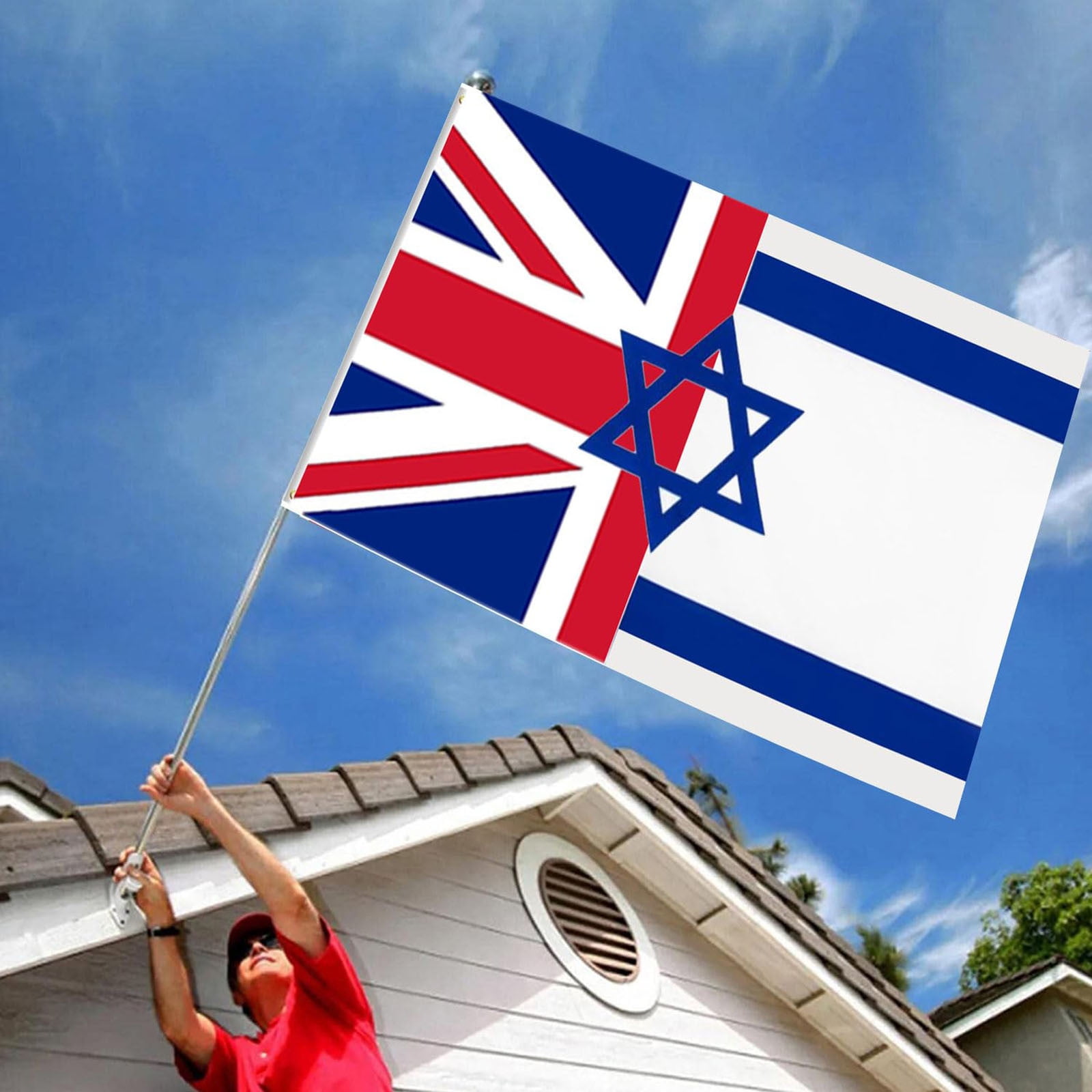 Flag UK Israel Flags 5ft X 3ft British Israeli Flags With Eyelets ...