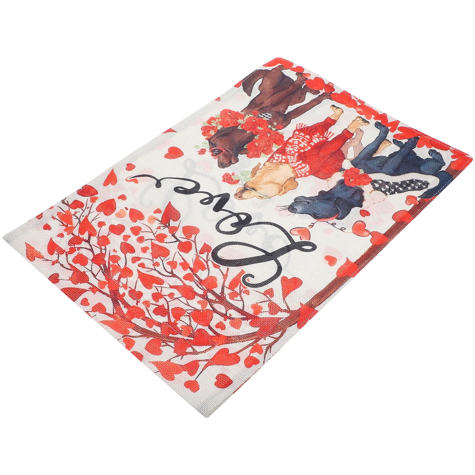 Flag Valentine Decor Rose Wreath Banner Valentine's Themed Prints ...