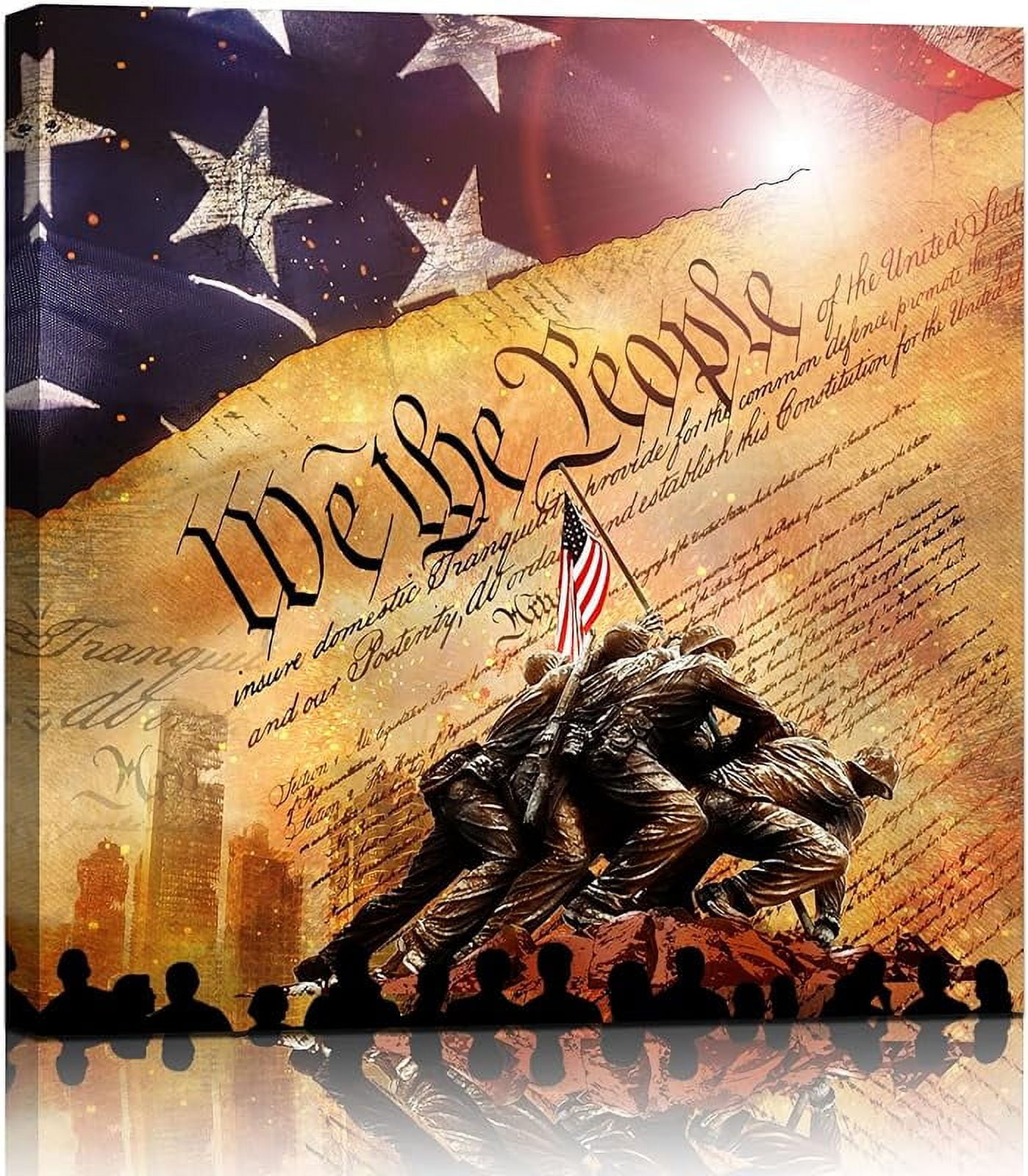 Flag Wall Decor, American Flag Wall Art, Military Wall Art, Soldier ...