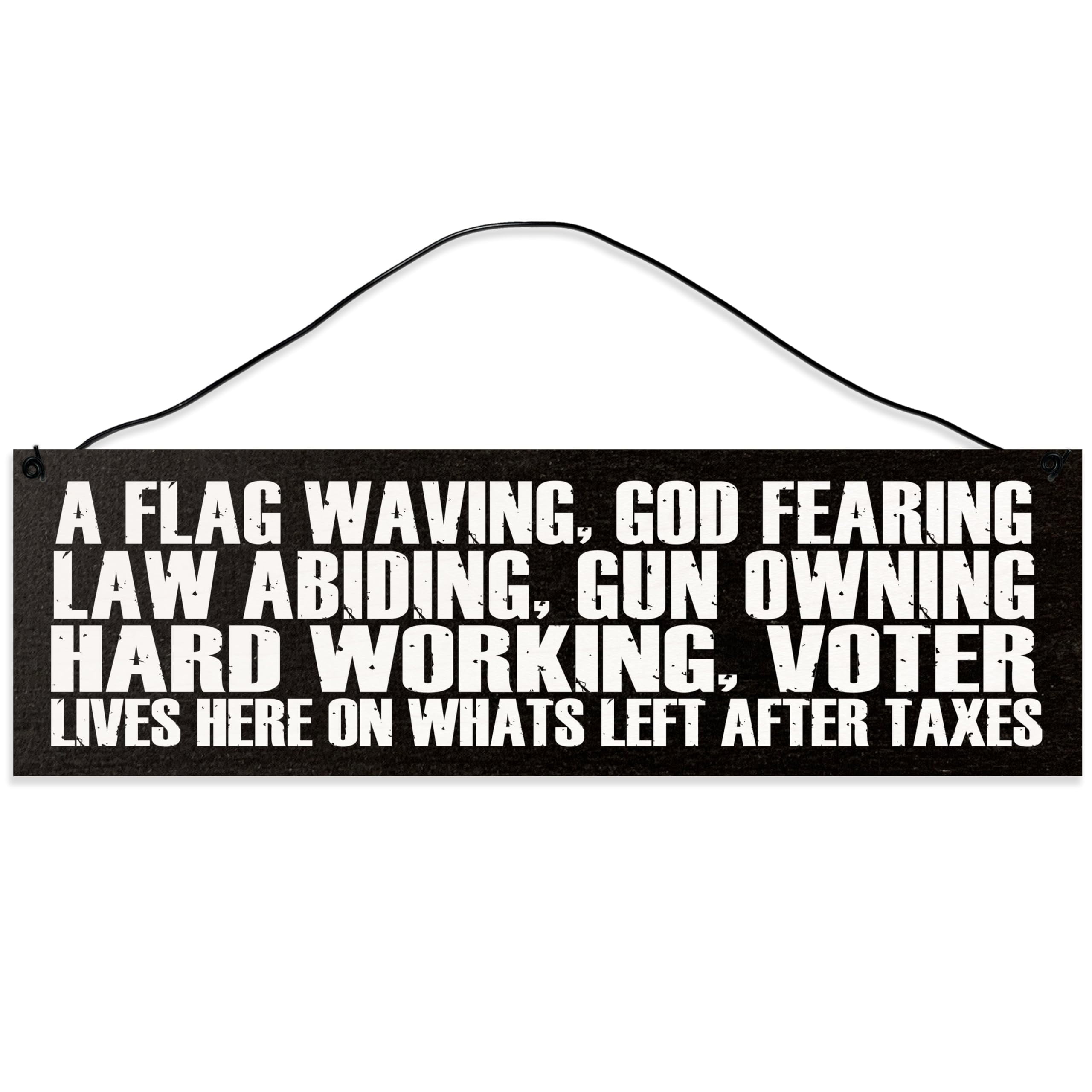 Flag Waving | Handmade | Wood Sign | Wire Hanger/Stand | UV Printed ...