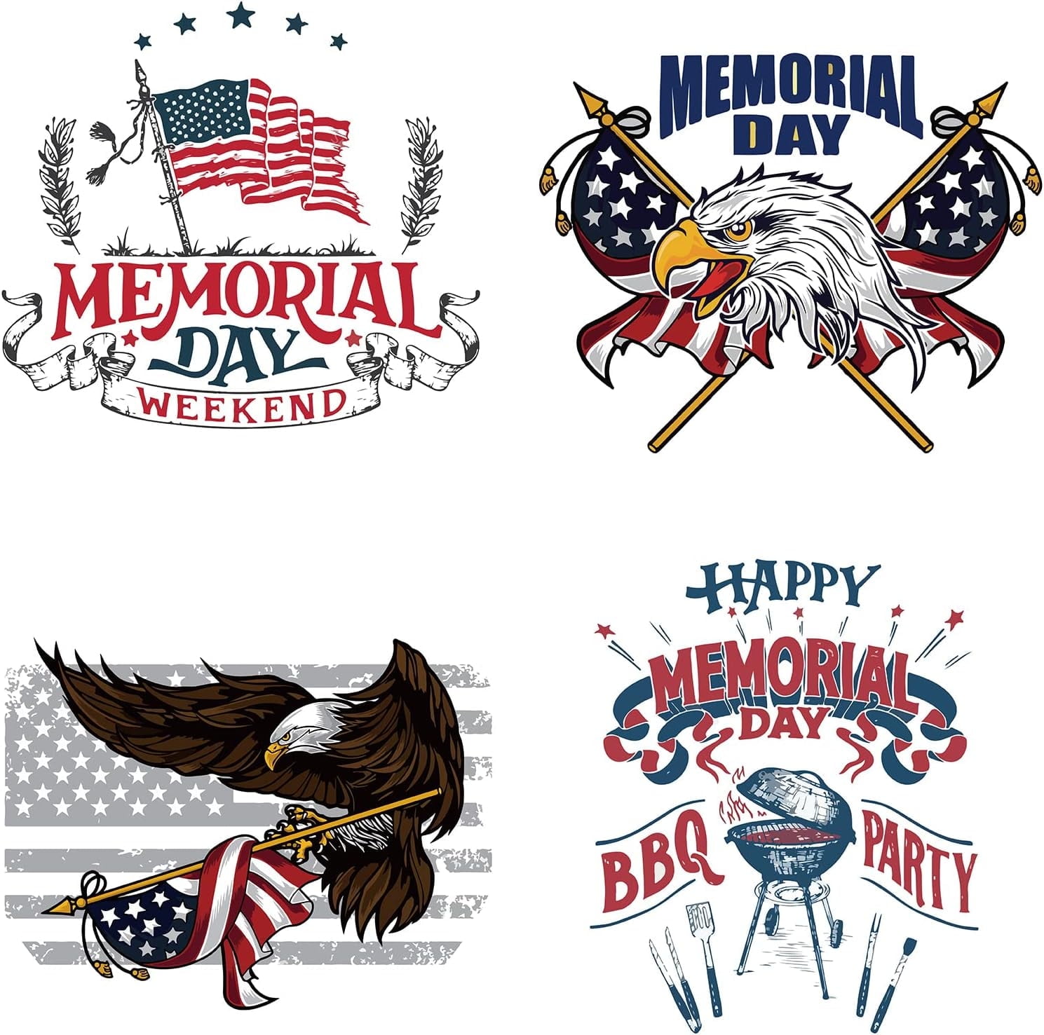 Flag Window Clings American Independence Day Decals Static Glass ...