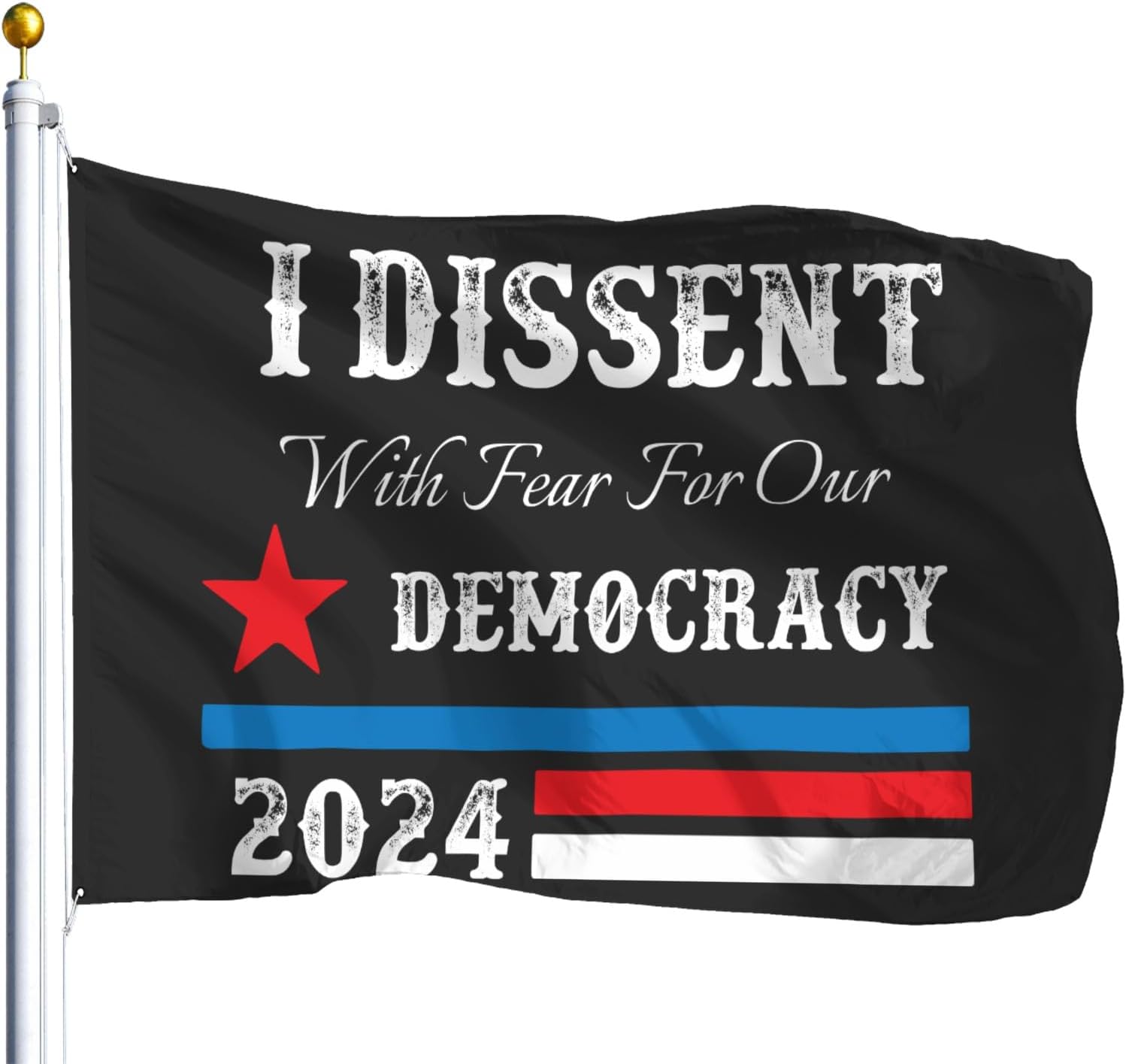 Flag With Fear For Our Democracy I Dissent Flag - Walmart.com