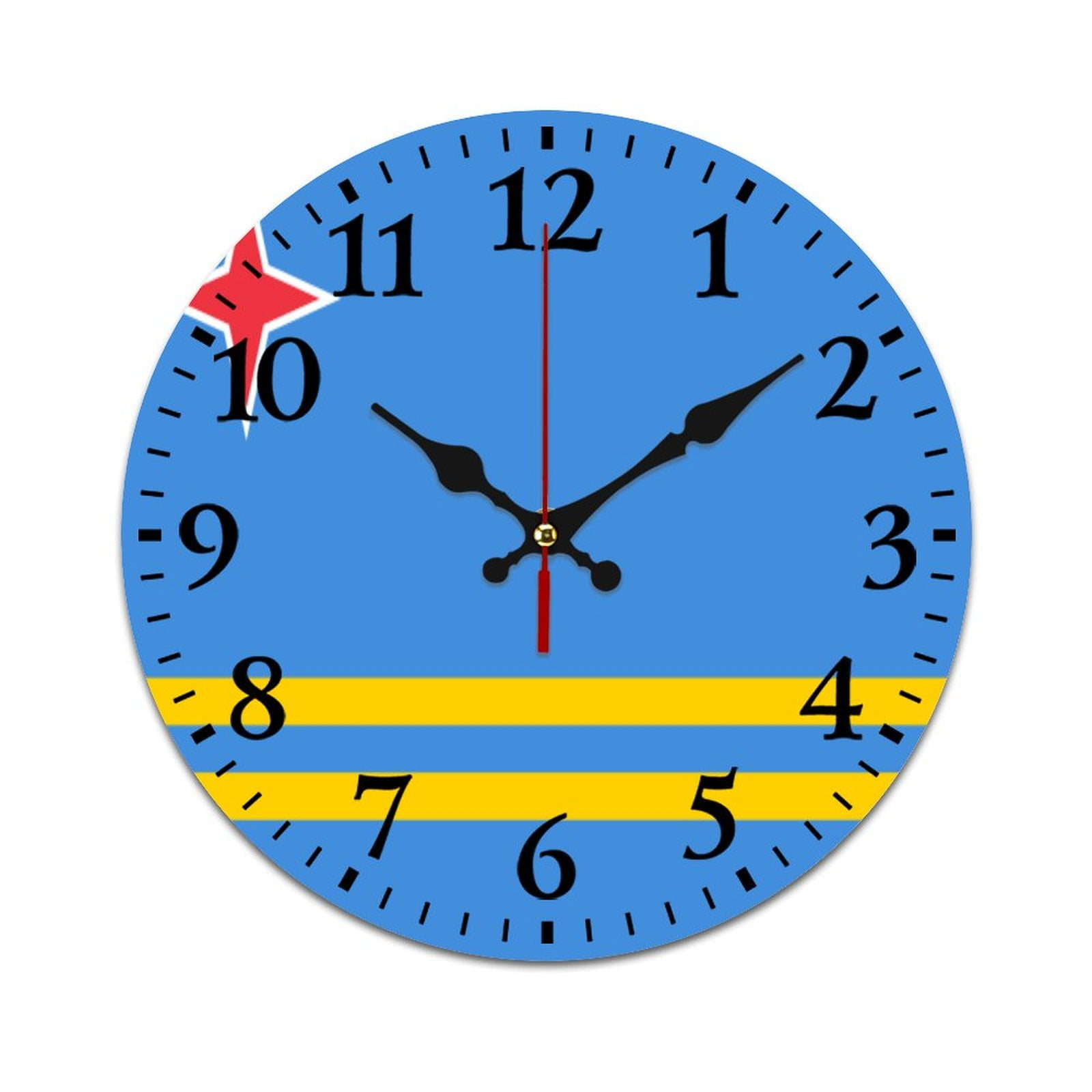 Flag of Aruba Wall Clock Modern Design Clocks Wall Hanging Home Office ...