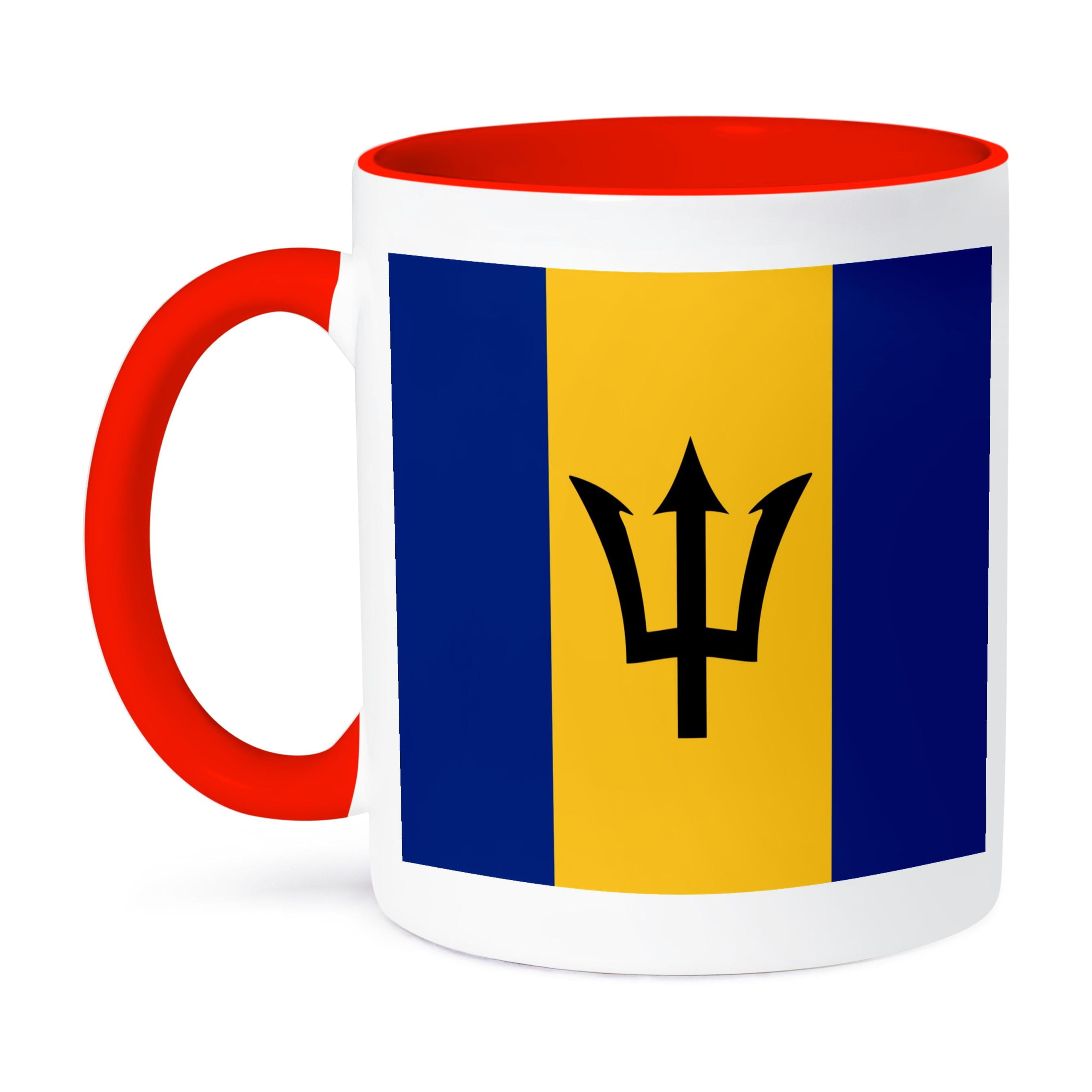 3dRose, Flag of Barbados - Caribbean blue golden yellow and trident ...