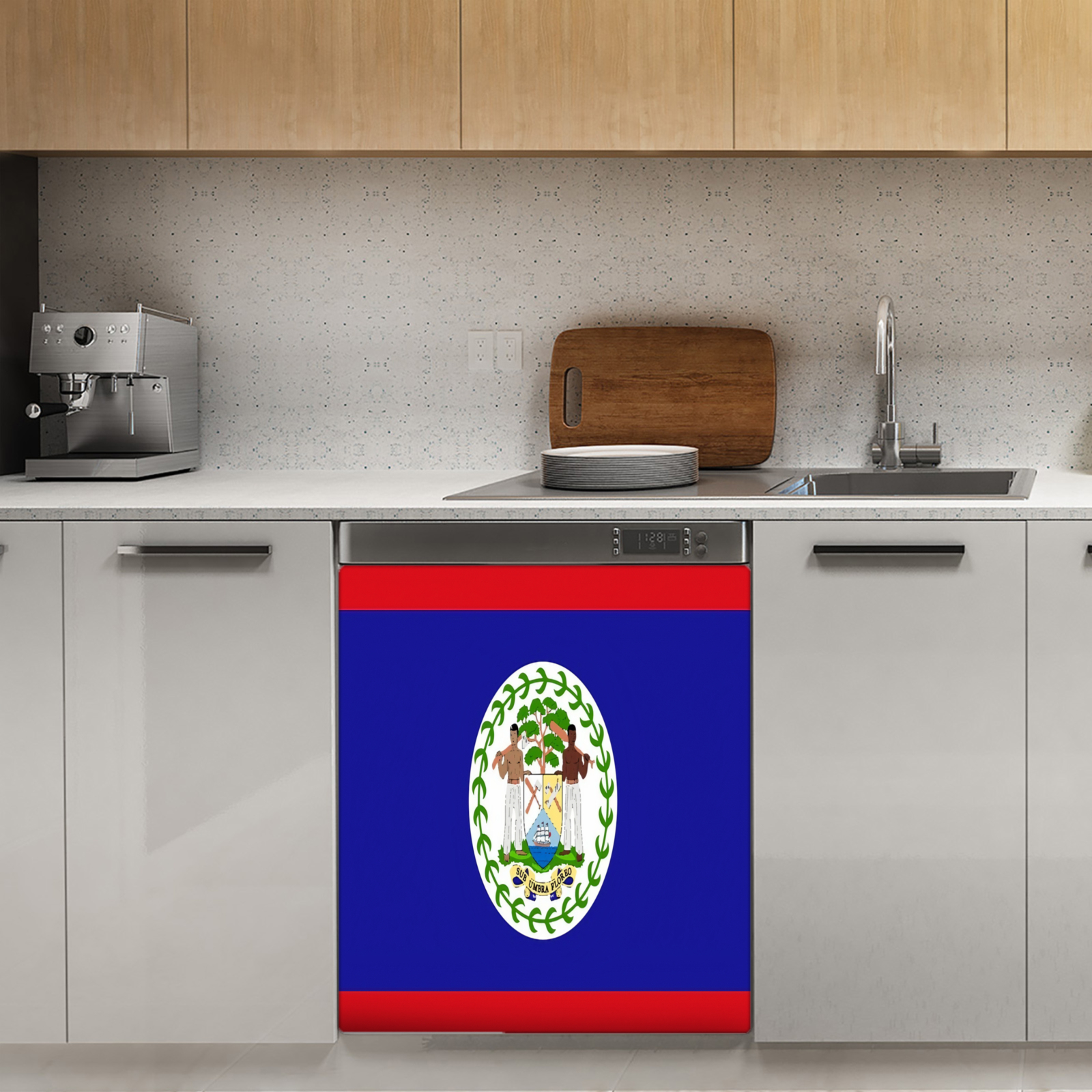 Flag of Belize (2) Dishwasher Magnet Cover Decorative Sticker for Home ...