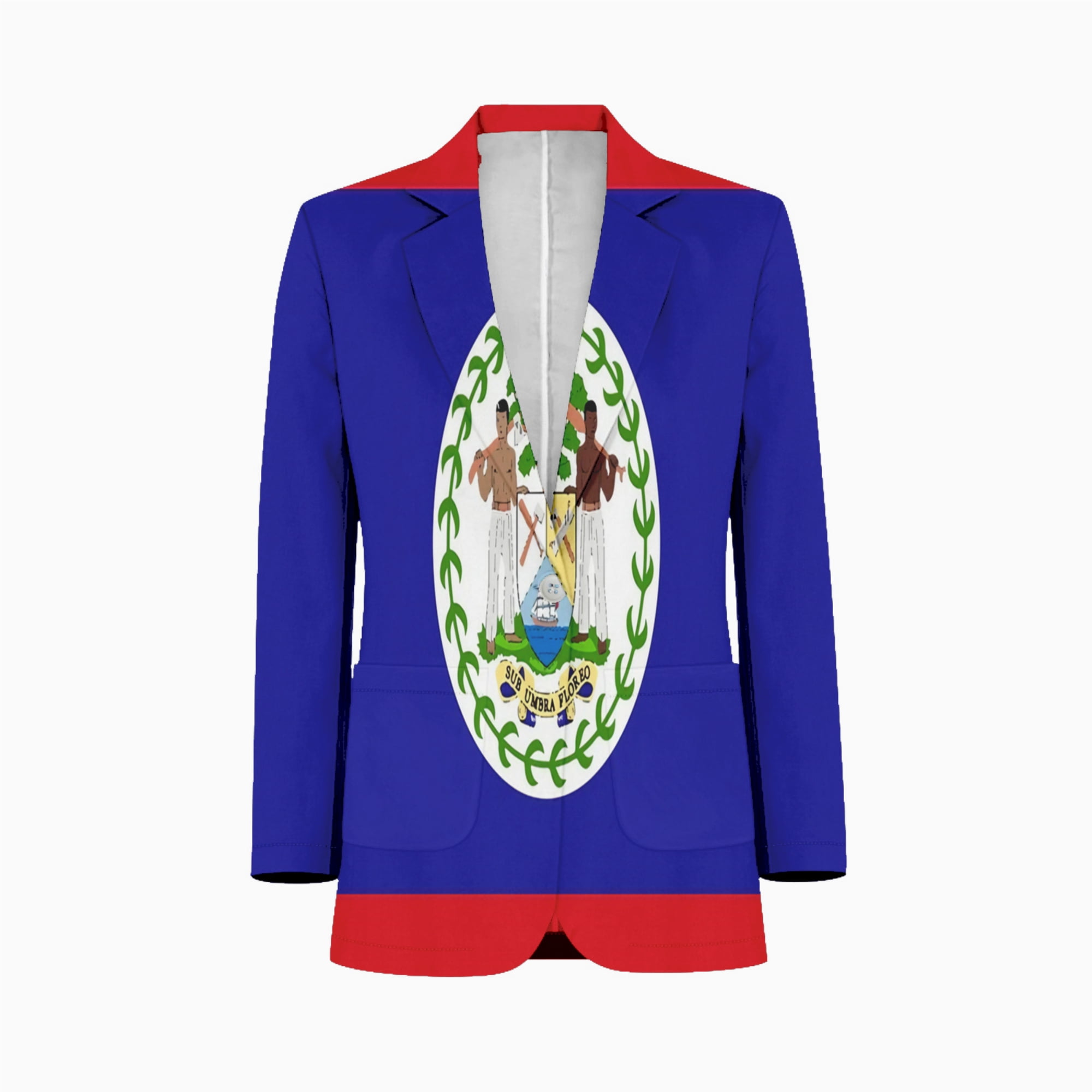 Flag of Belize (2) Men's Suit Blazer Casual Party Wear Slim Fit Suit ...