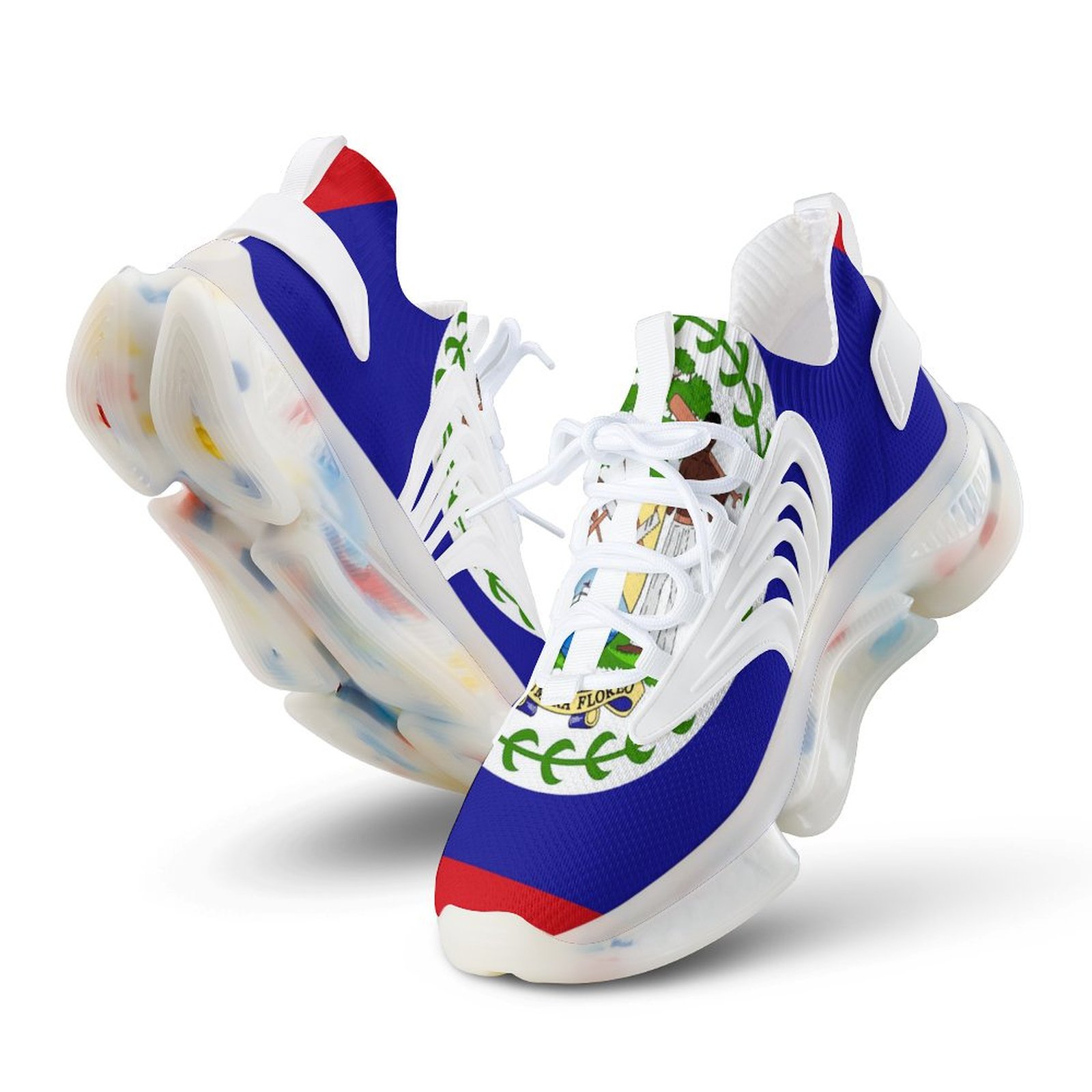 Flag of Belize Walking Shoes for Men Woman Lightweight Tennis Fashion ...