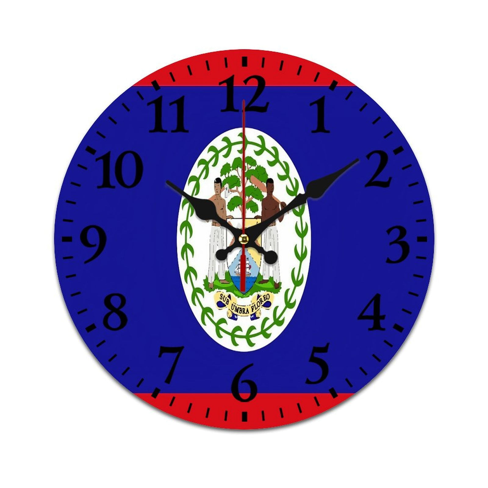 Flag of Belize Wall Clock Modern Design Clocks Wall Hanging Home Office ...