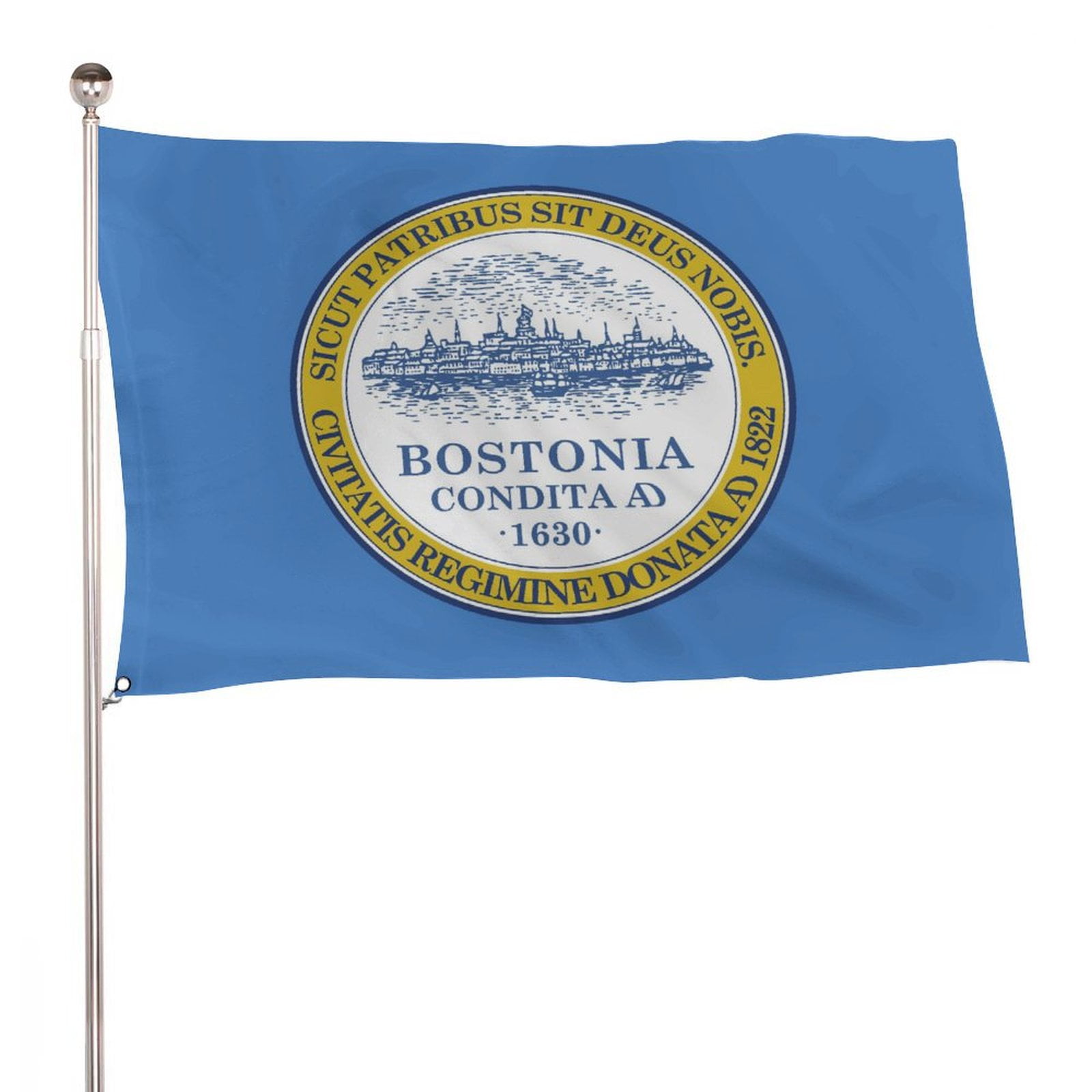 Flag of Boston Flag, Heavy Duty Polyester Falgs, Single Sided Print ...