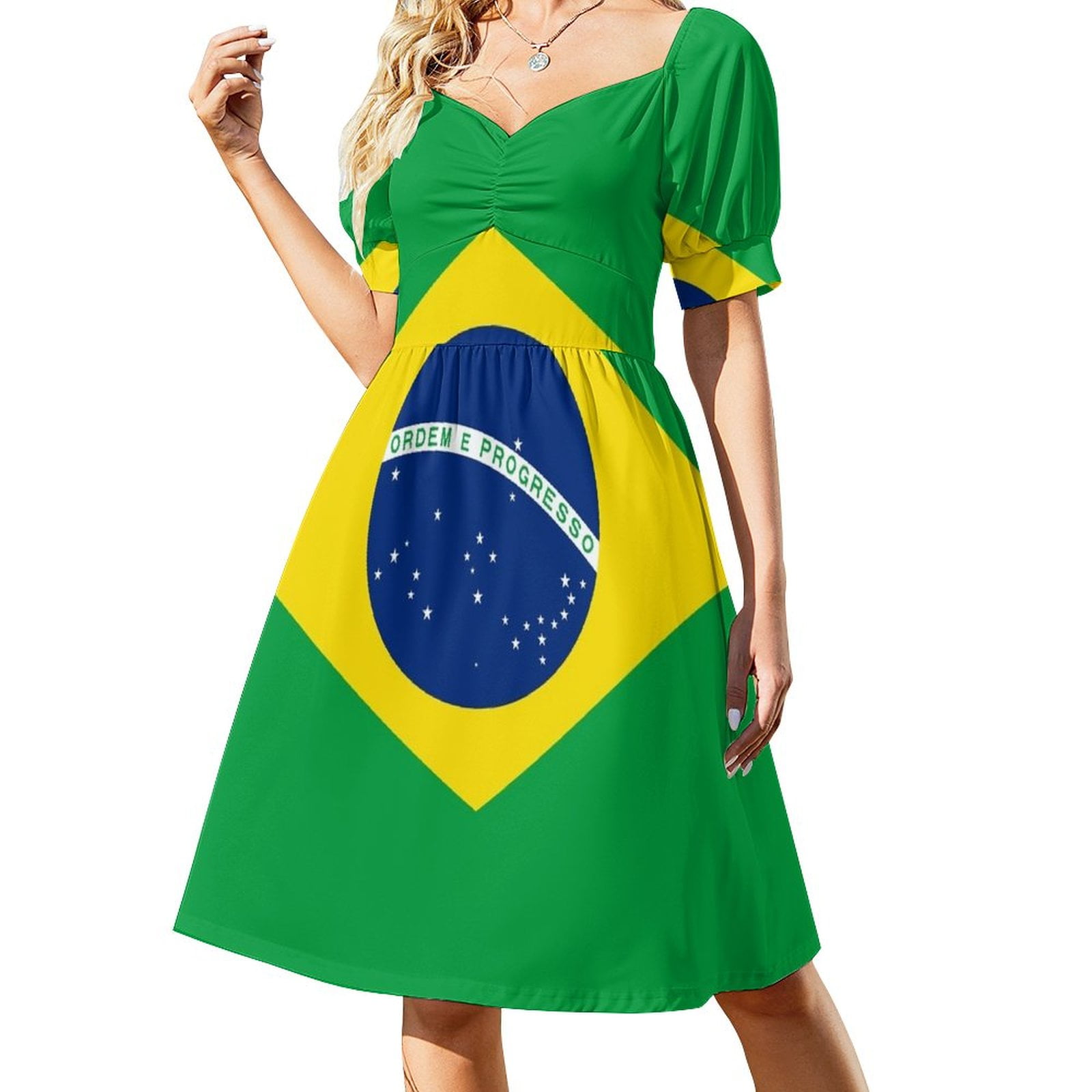 Flag of Brazil Dress summer dress women 2025 dresses summer - Walmart.com