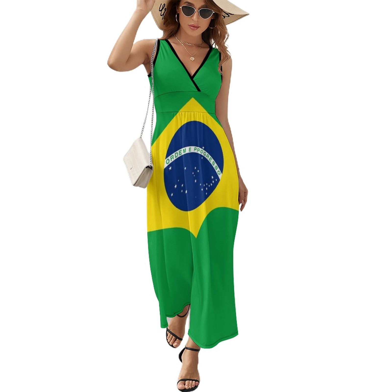 Flag of Brazil Sleeveless Dress women's summer dresses 2025 cute dress ...
