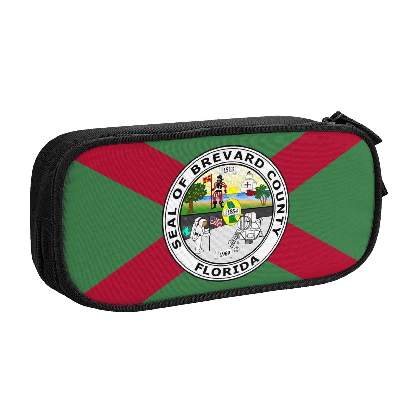 Flag of Brevard County Pencil Case Pencil Pouch Large Capacity ...