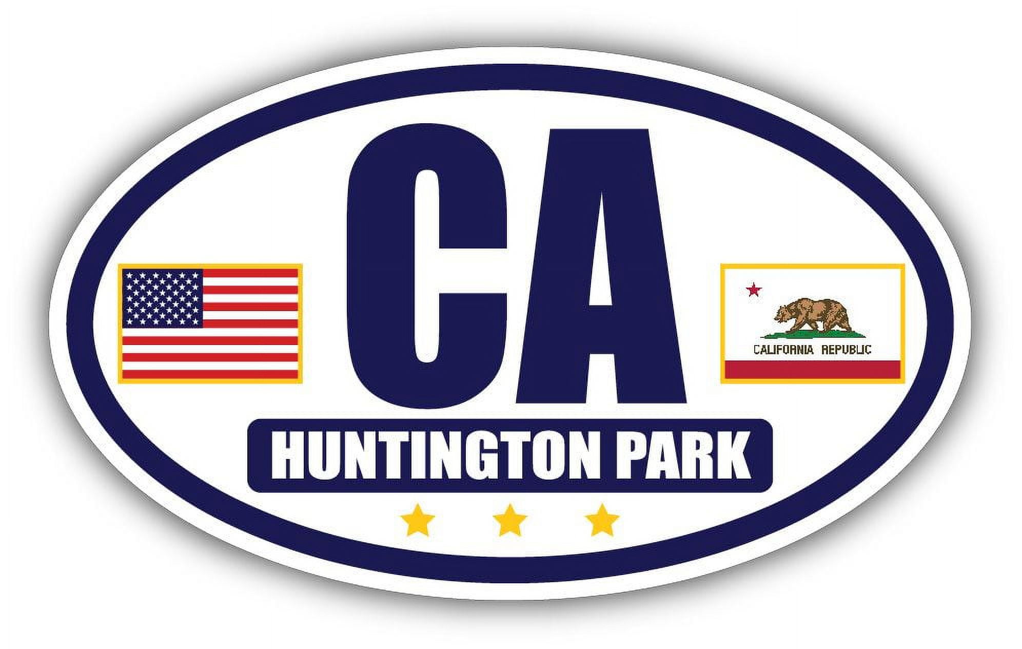 Flag of California / American Flag Oval 3M Vinyl Bumper Sticker Decal ...