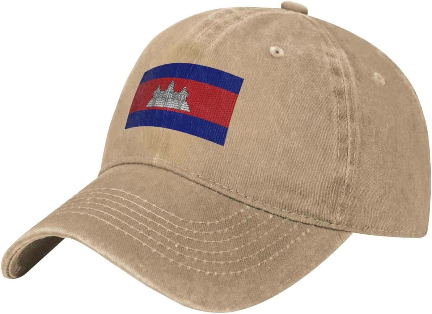 Flag of Cambodia Baseball Cap for Men Women Adjustable 100% Washed ...