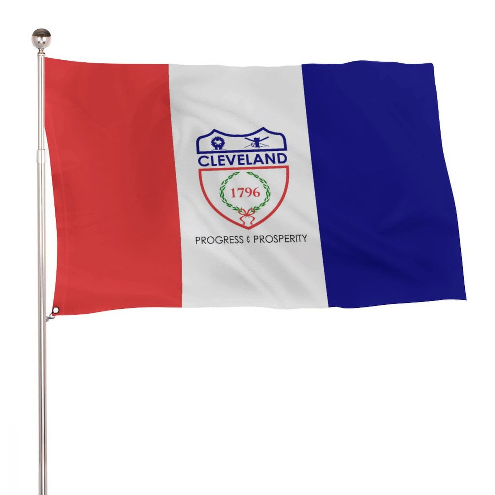 Flag of Cleveland, Ohio Flag, Heavy Duty Polyester Falgs, Single Sided ...