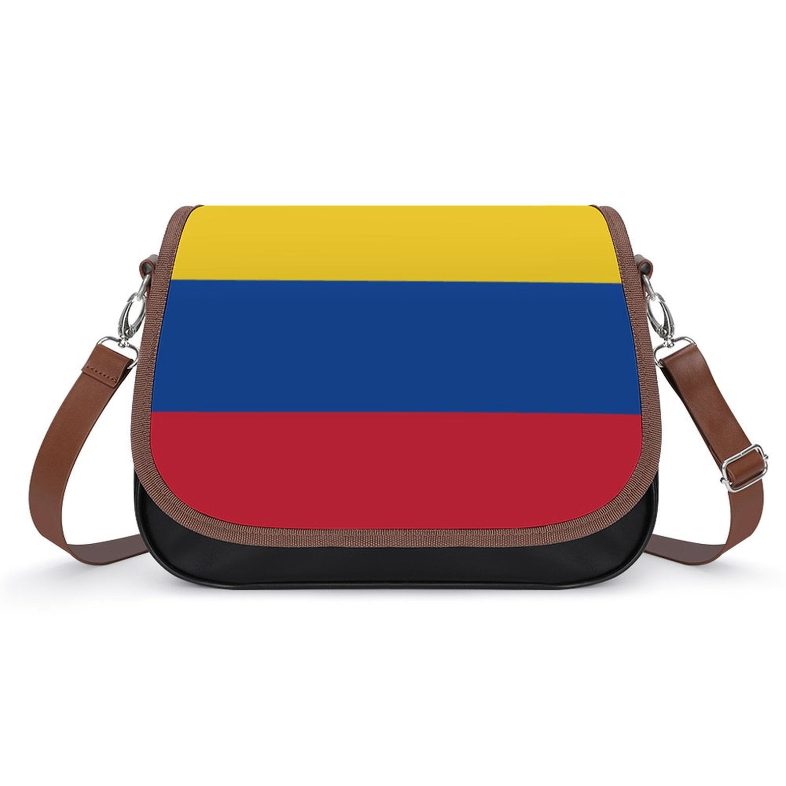 Flag of Colombia Vintage Crossbody Bag for Women Medium Leather Hobo ...