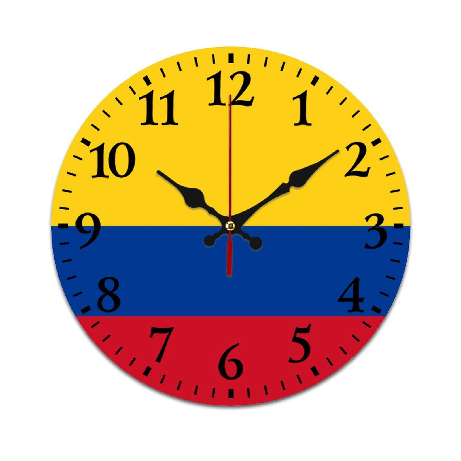 Flag of Colombia Wall Clock Modern Design Clocks Wall Hanging Home ...